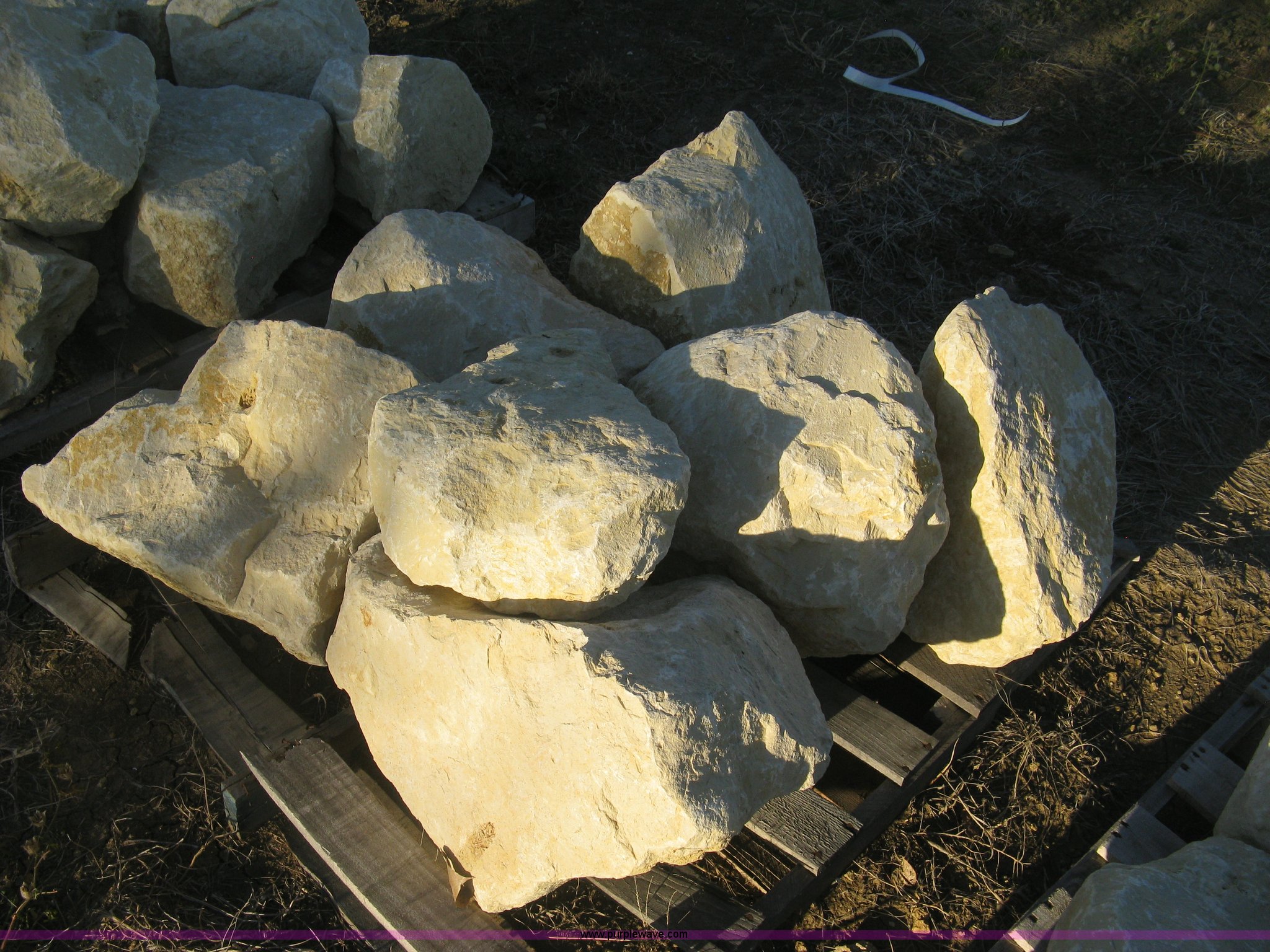 Approximately 24 native Kansas cream limestone boulders in Wichita, KS ...