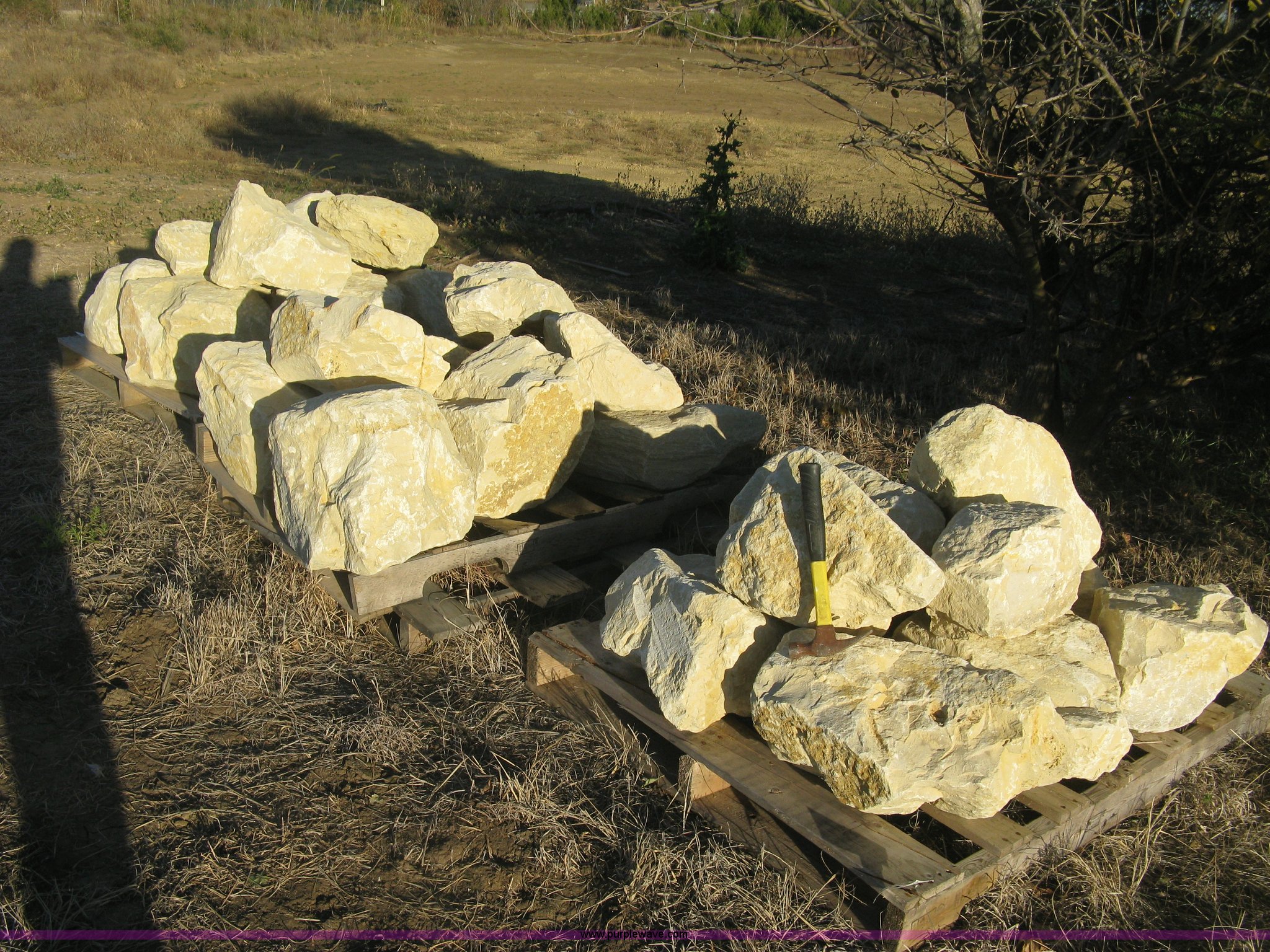 Approximately 29 native Kansas cream limestone boulders in Wichita, KS ...