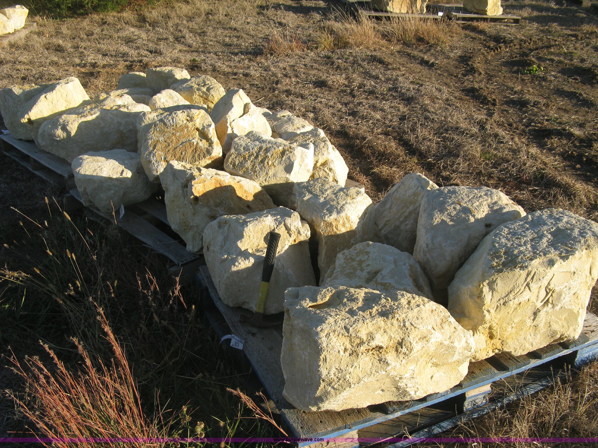 Approximately 24 native Kansas cream limestone boulders in Wichita, KS ...