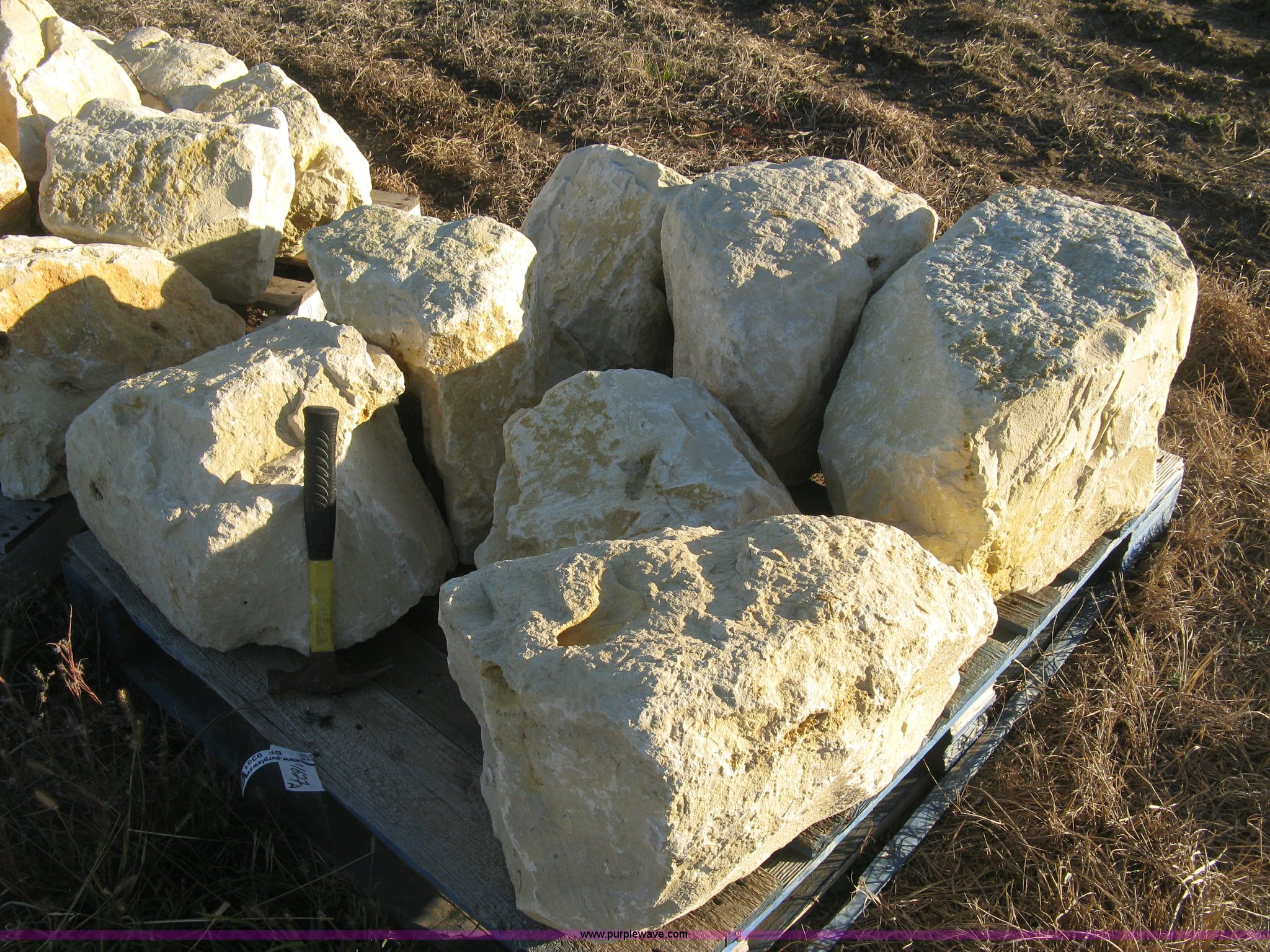 Approximately 24 native Kansas cream limestone boulders in Wichita, KS ...
