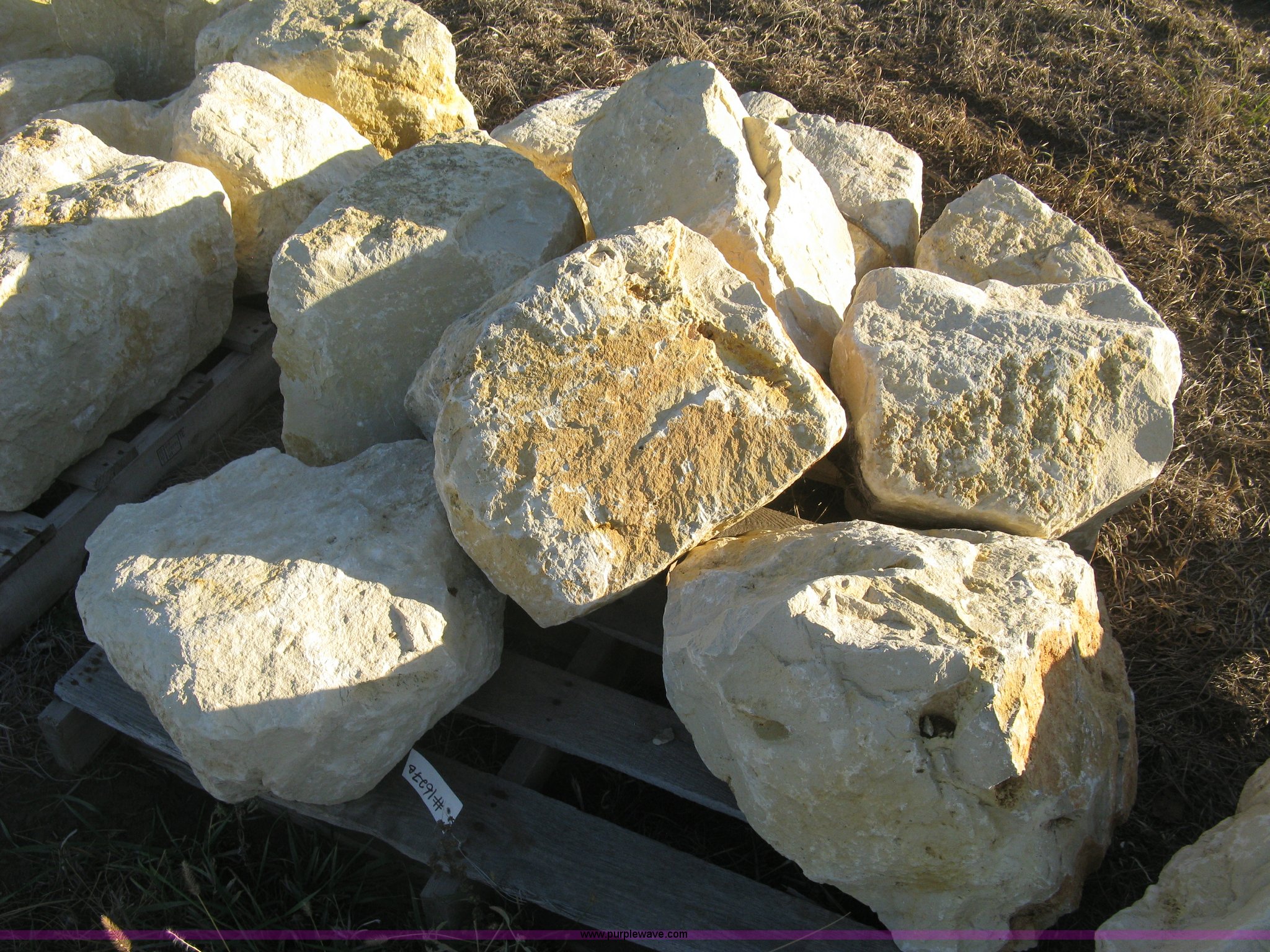 Approximately 24 native Kansas cream limestone boulders in Wichita, KS ...