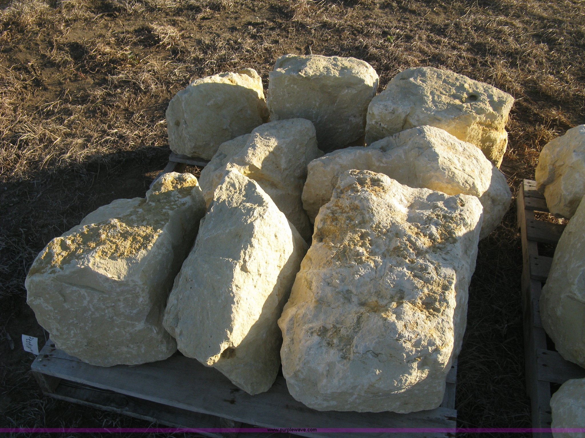 Approximately 24 native Kansas cream limestone boulders in Wichita, KS ...
