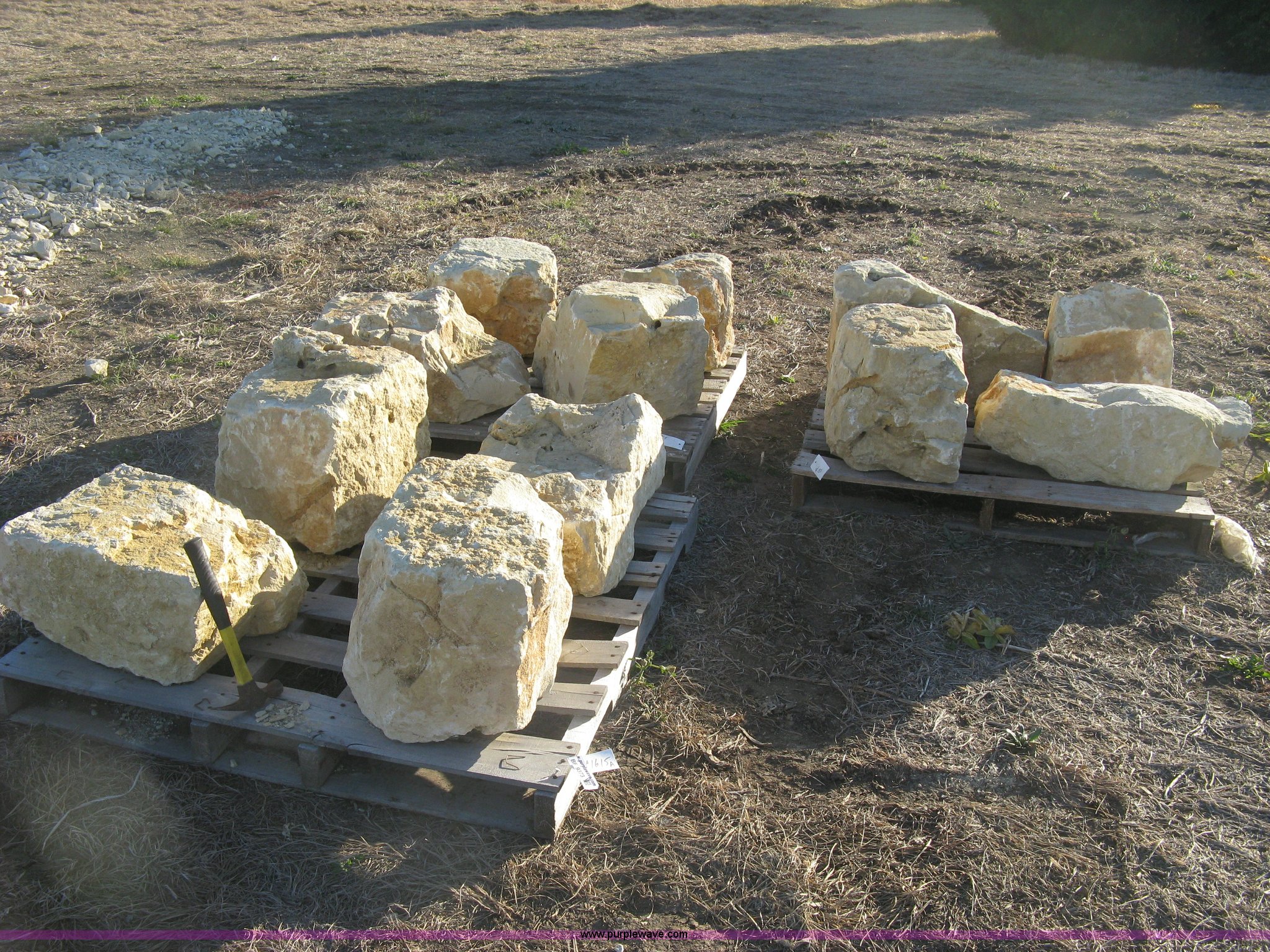(12) native Kansas cream limestone boulders in Wichita, KS | Item ...