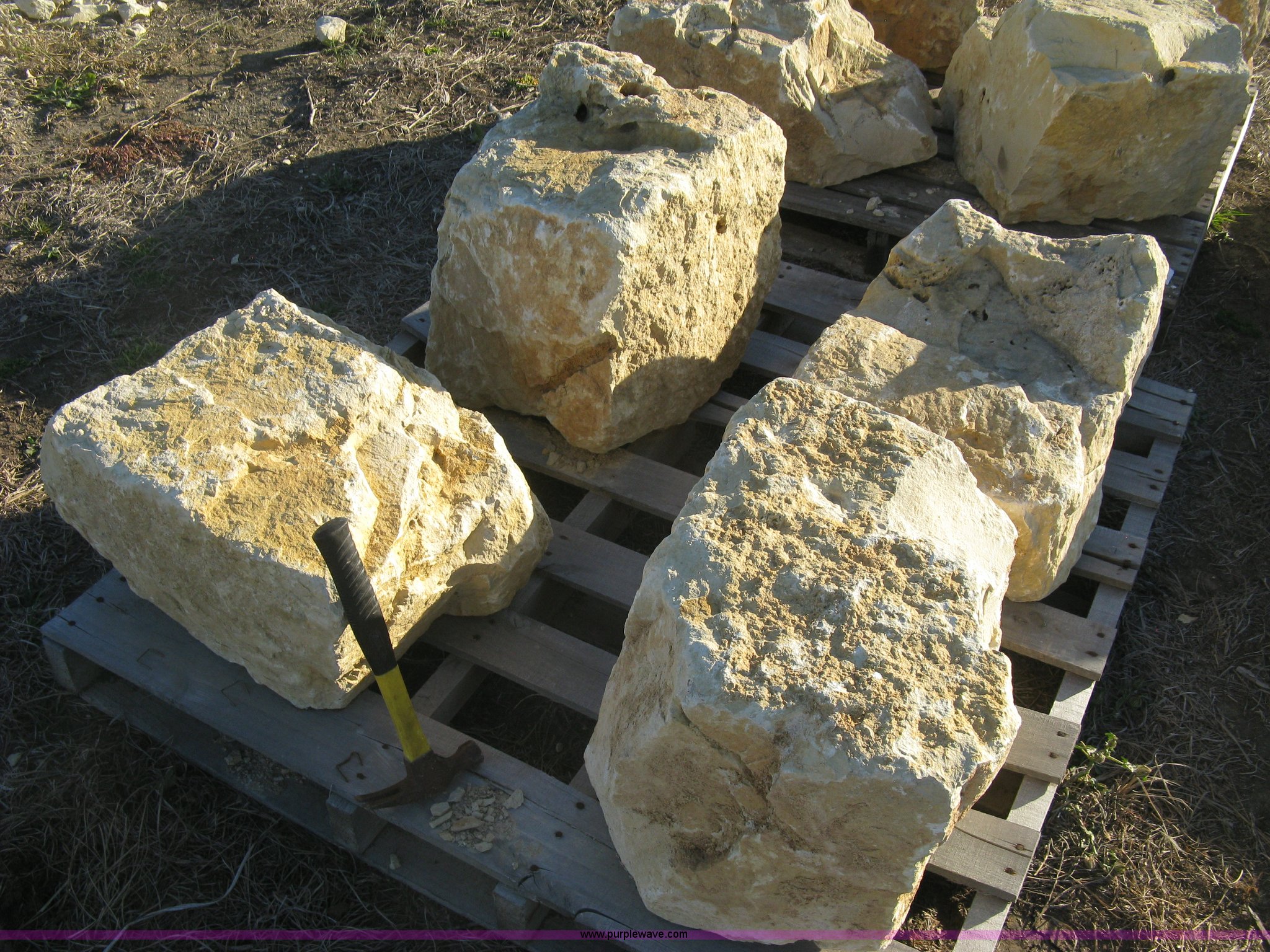 (12) native Kansas cream limestone boulders in Wichita, KS | Item ...
