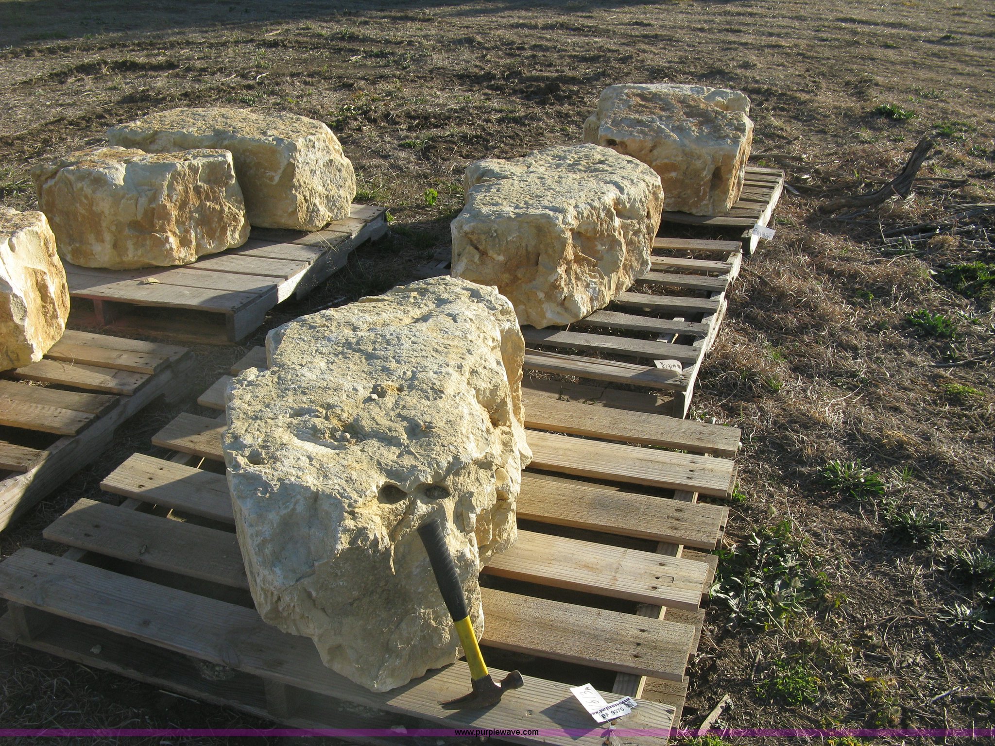 (4) native Kansas cream limestone boulders in Wichita, KS | Item BF9375 ...
