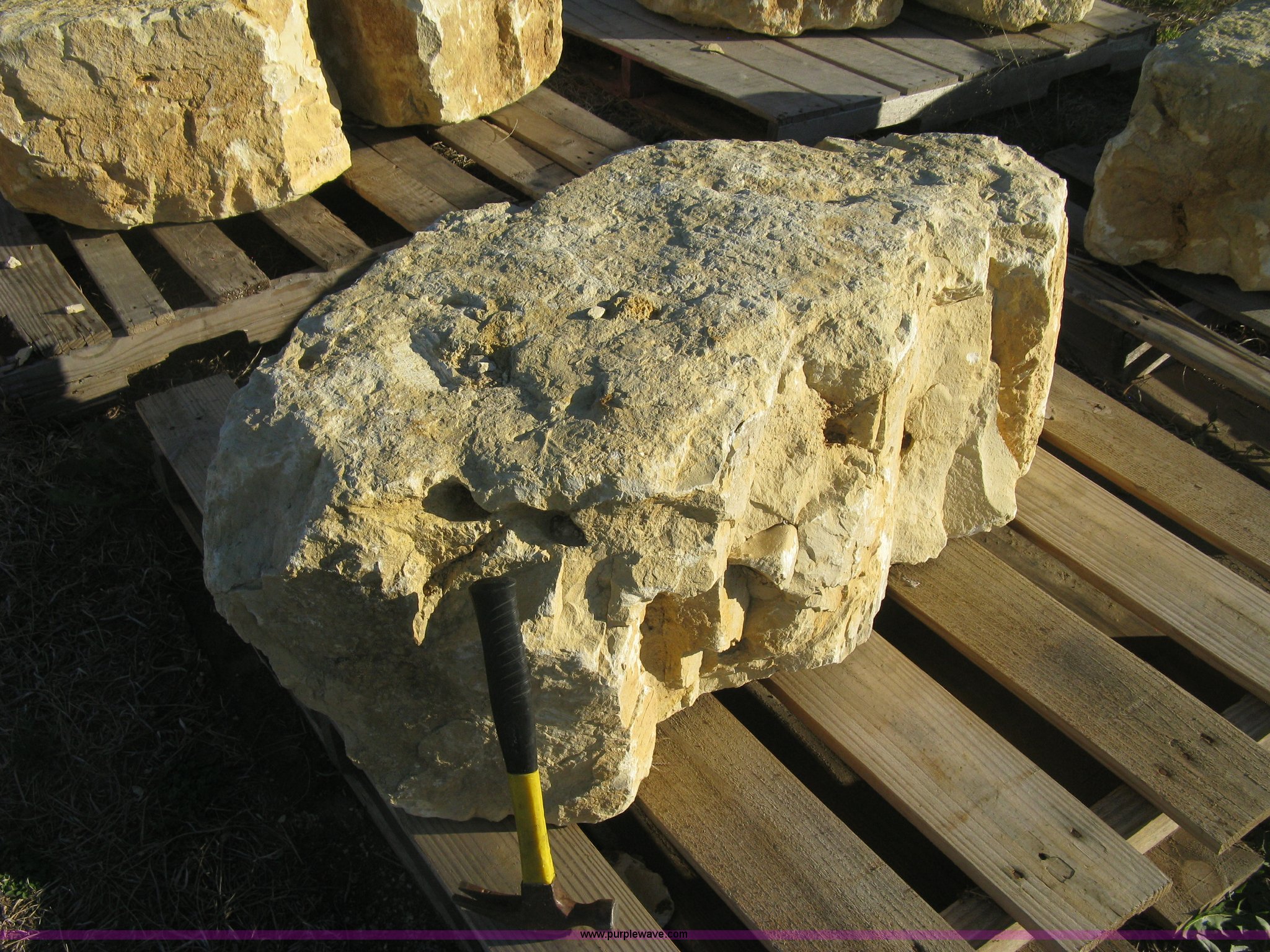 (4) native Kansas cream limestone boulders in Wichita, KS | Item BF9375 ...
