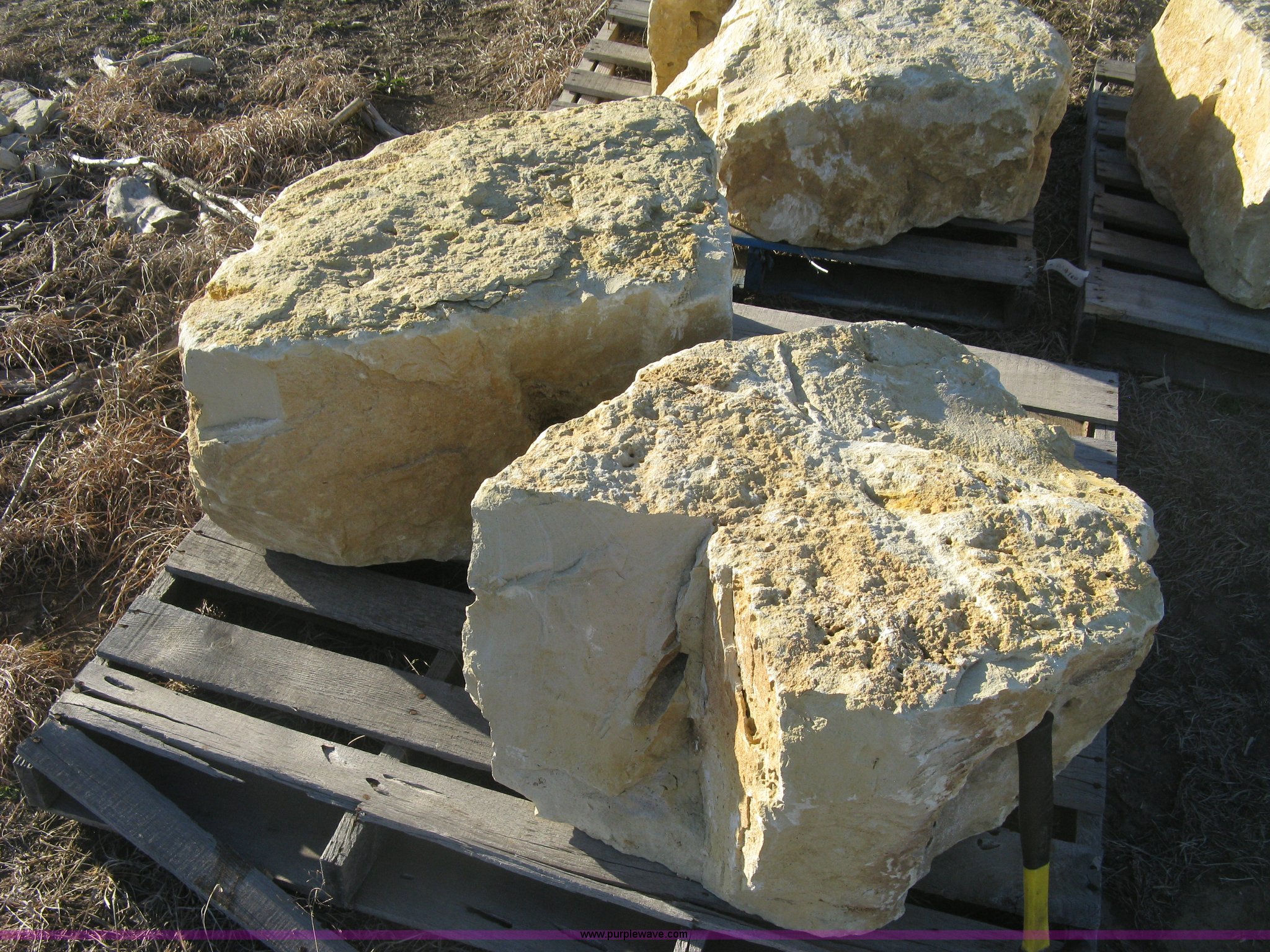 (6) native Kansas cream limestone boulders in Wichita, KS | Item BF9378 ...