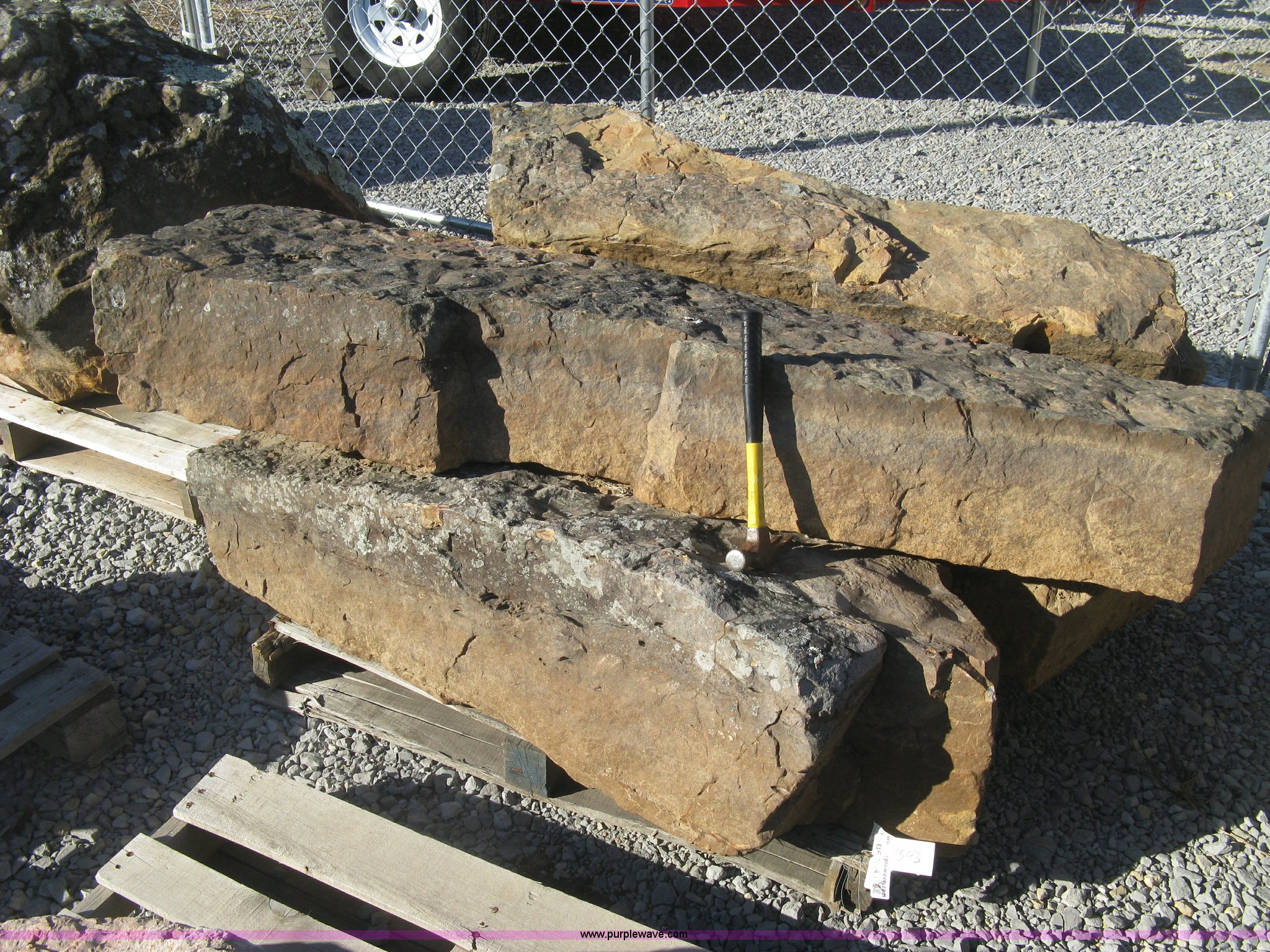 Five beam moss rock boulder in Wichita, KS | Item BF9445 sold | Purple Wave