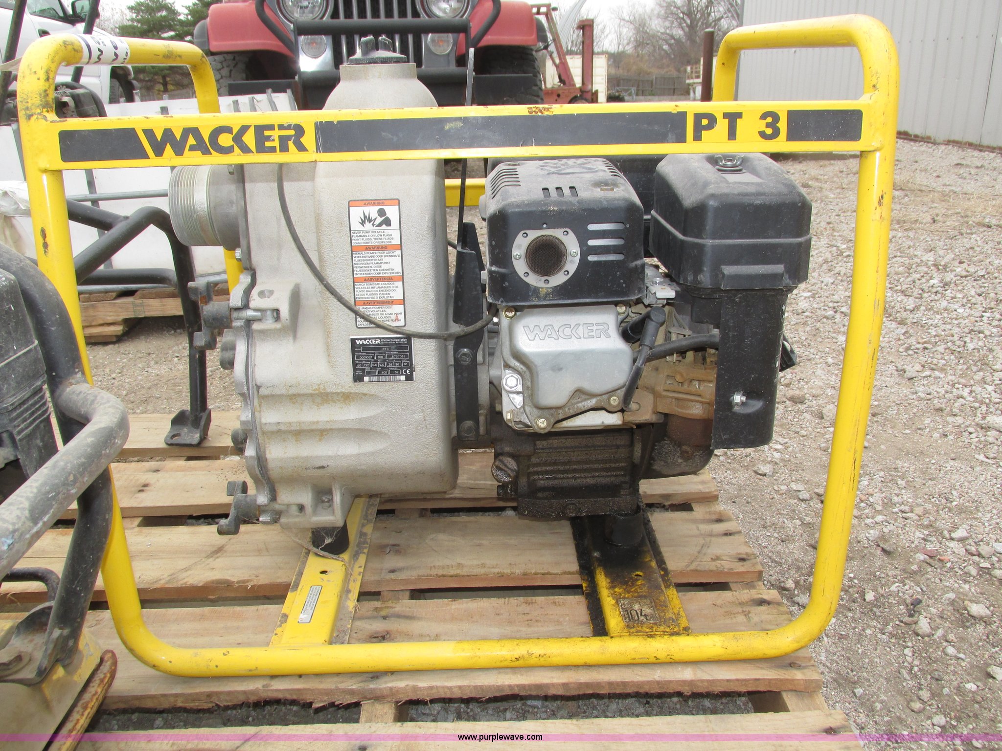 Wacker PT3 trash pump in Lincoln, NE | Item H1042 sold | Purple Wave