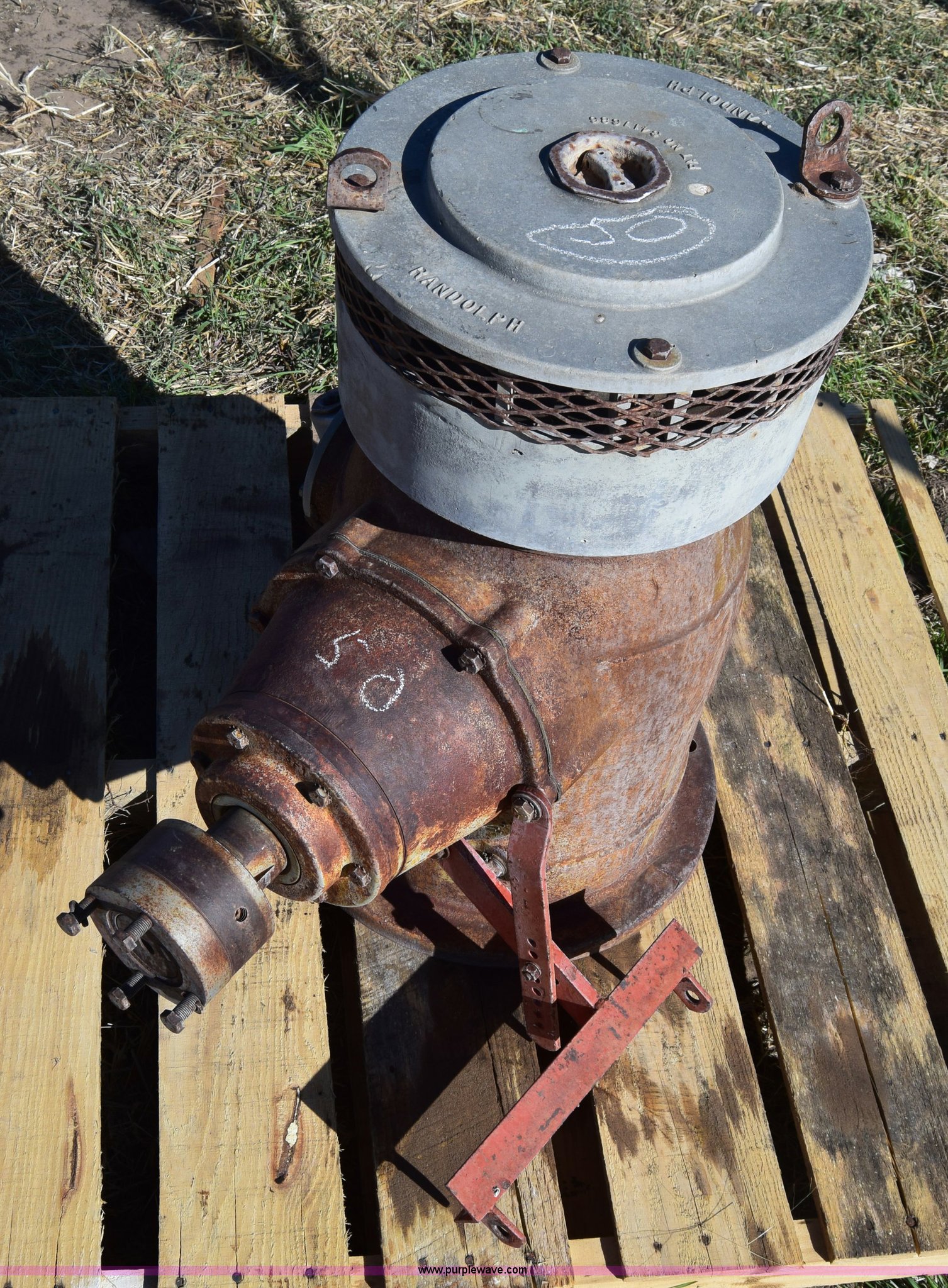 Randolph pump in Kinsley, KS | Item K8633 sold | Purple Wave