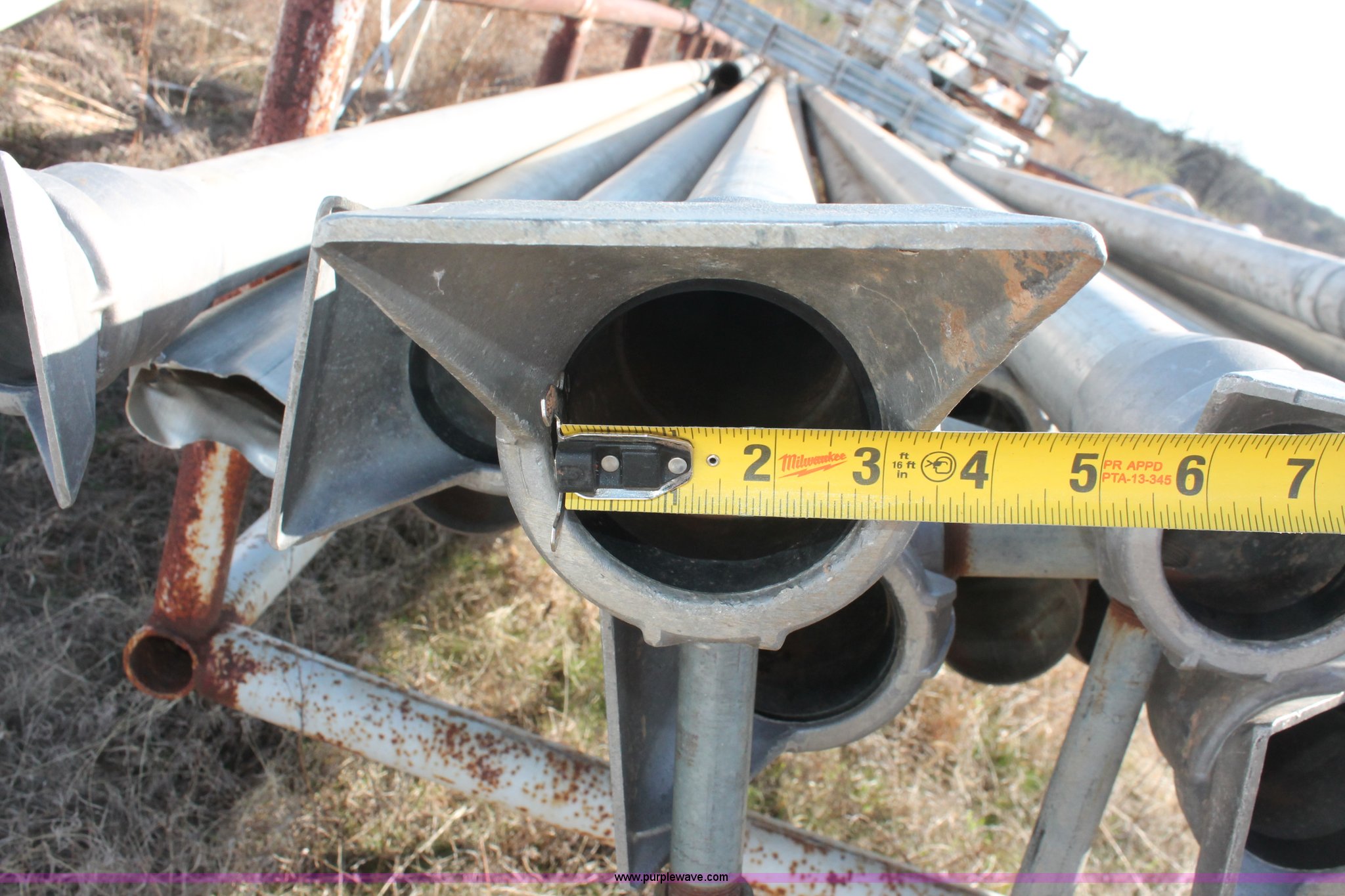 (14) 30' sticks of Redi-rain 3" aluminum lay-down irrigation pipe in ...