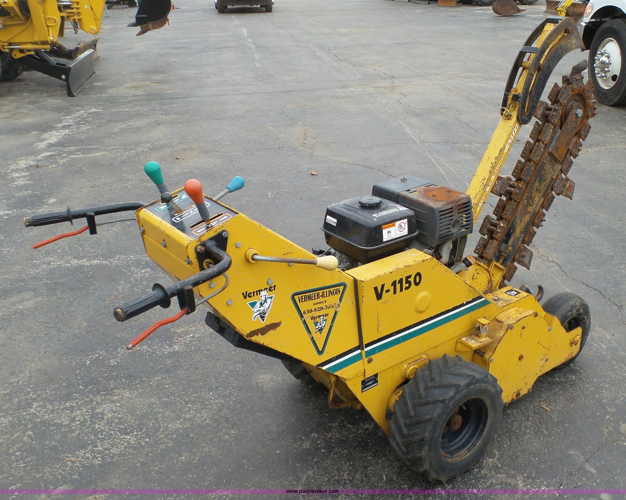 Vermeer V1150 trencher in Aurora, IL | Item L1341 sold | Purple Wave