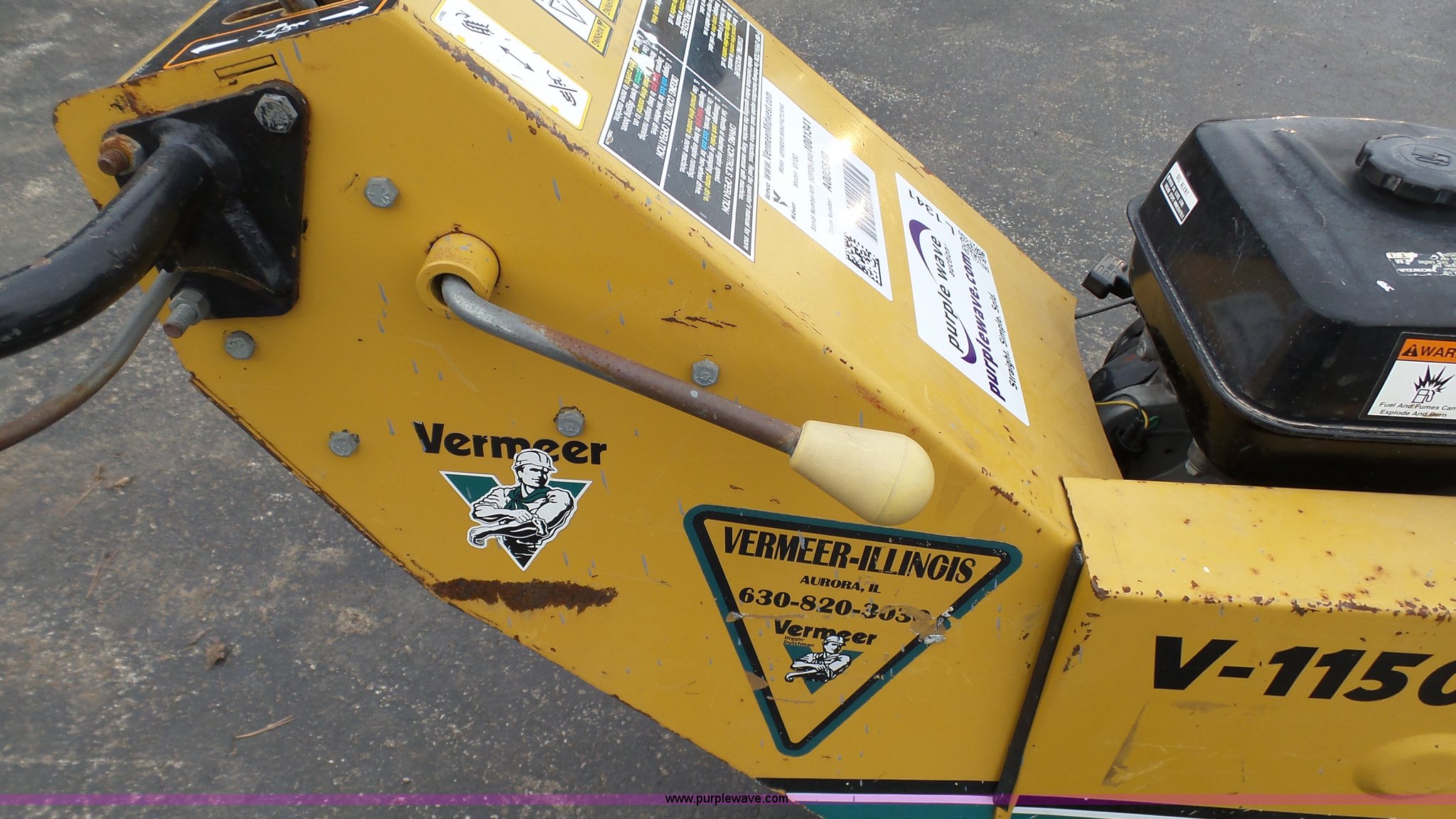 Vermeer V1150 trencher in Aurora, IL | Item L1341 sold | Purple Wave