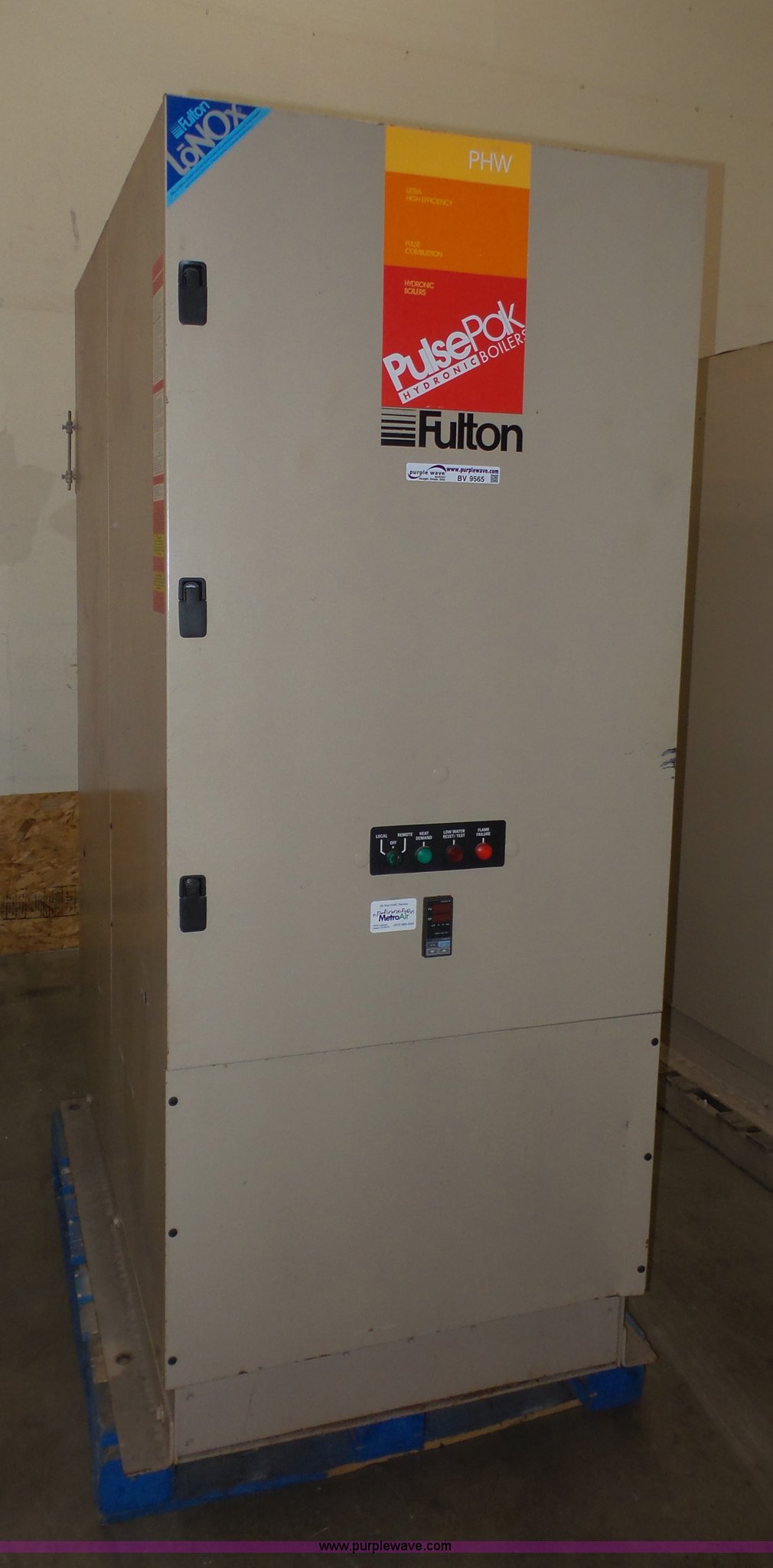 2004 Fulton PHW-2000 pulse combustion hydronic heating boiler in Olathe ...