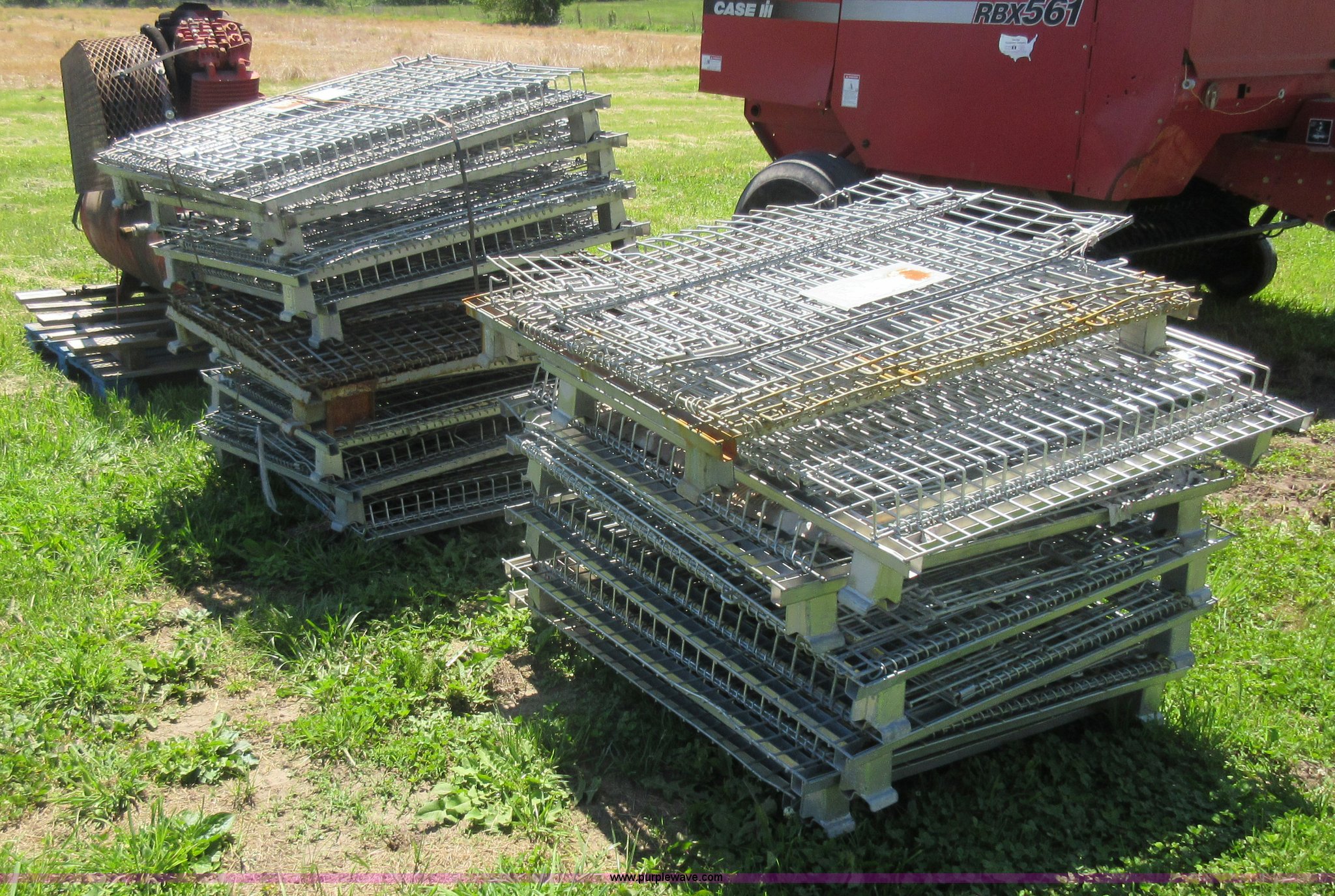 Steel wire crates in Leeton, MO | Item K7848 sold | Purple Wave
