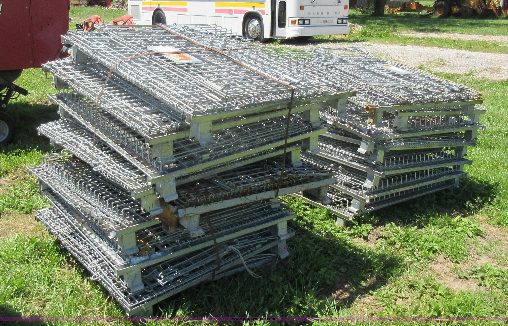 Steel wire crates in Leeton, MO | Item K7848 sold | Purple Wave