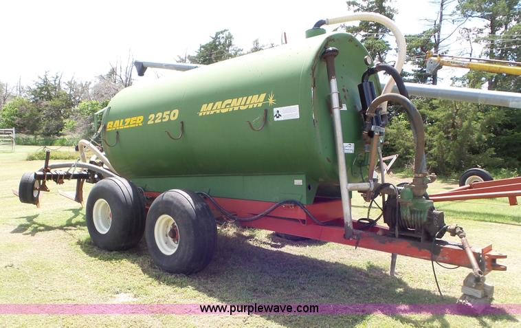 1999 Balzer 2250 Magnum slurry applicator in Hays, KS | Item L2043 sold ...