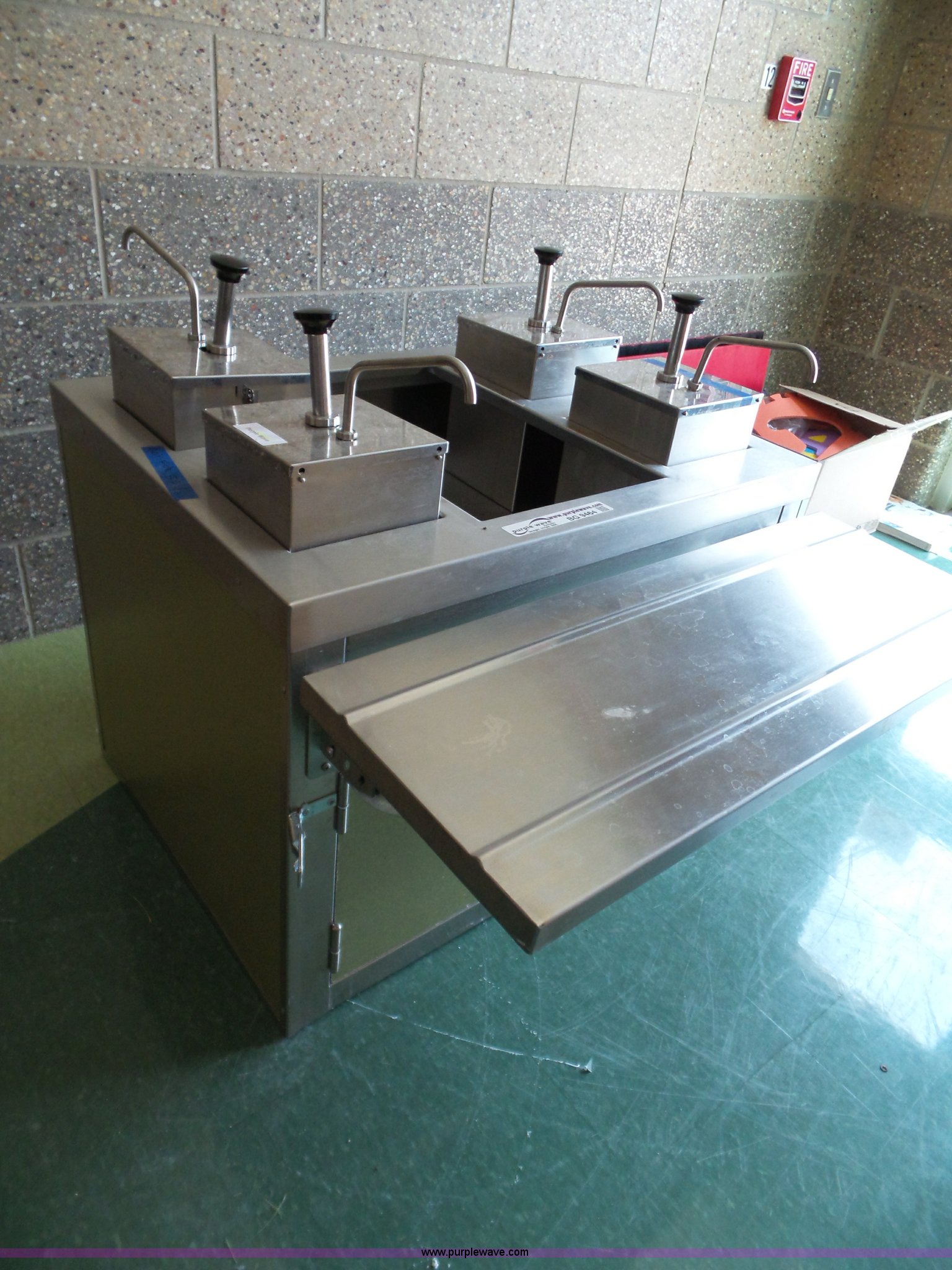 Stainless steel four condiment serving station in Eudora, KS | Item ...