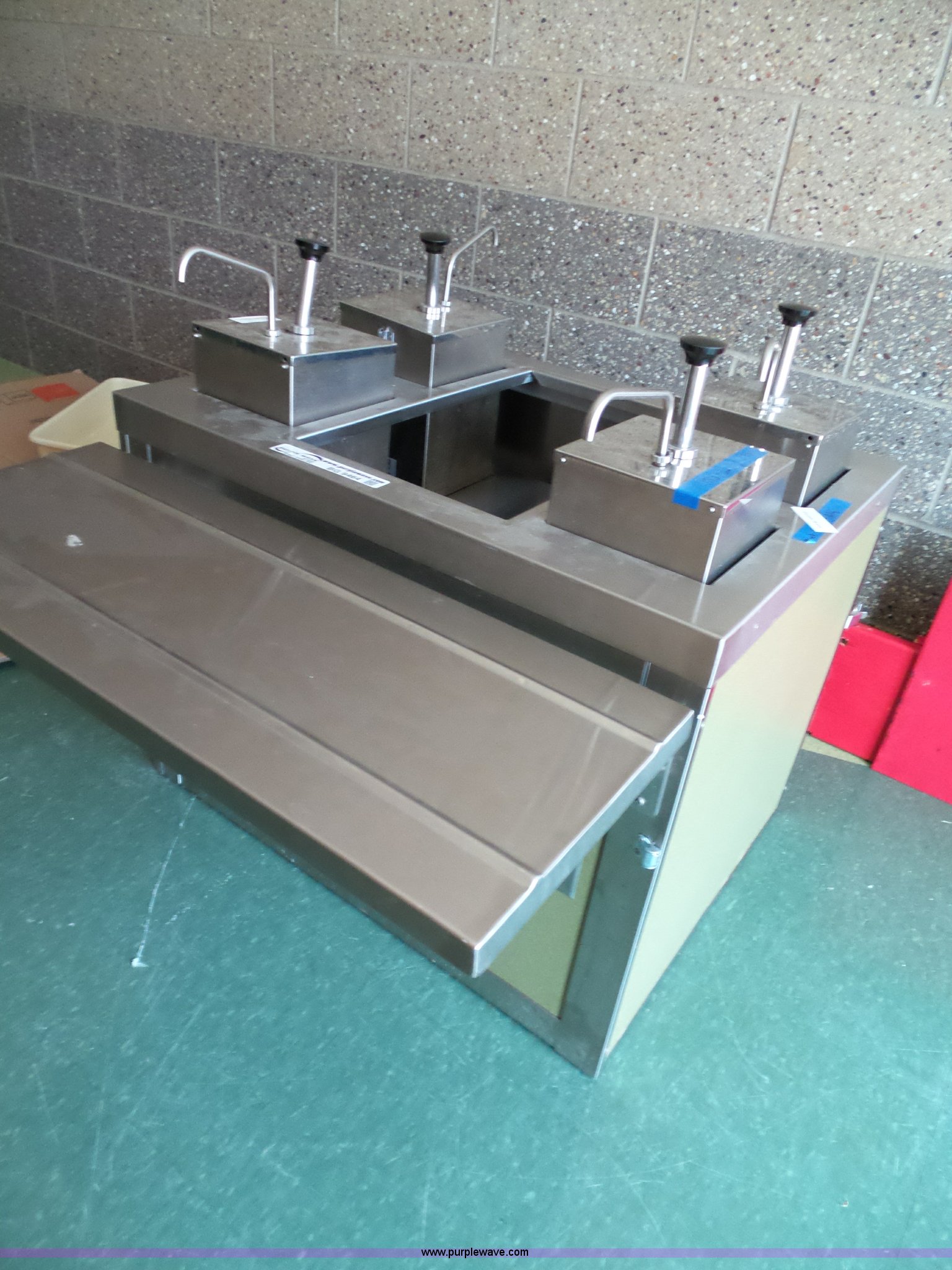 Stainless steel four condiment serving station in Eudora, KS | Item ...