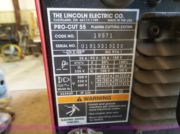 Lincoln Pro-Cut 55 plasma cutter in Yates Center, KS | Item K5405 sold ...