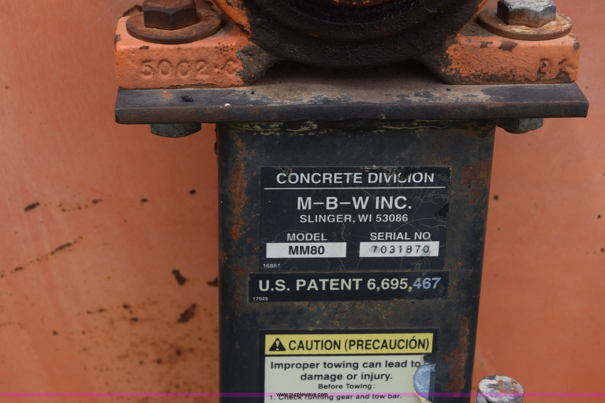 MBW cement mixer in Buhler, KS | Item K2991 sold | Purple Wave