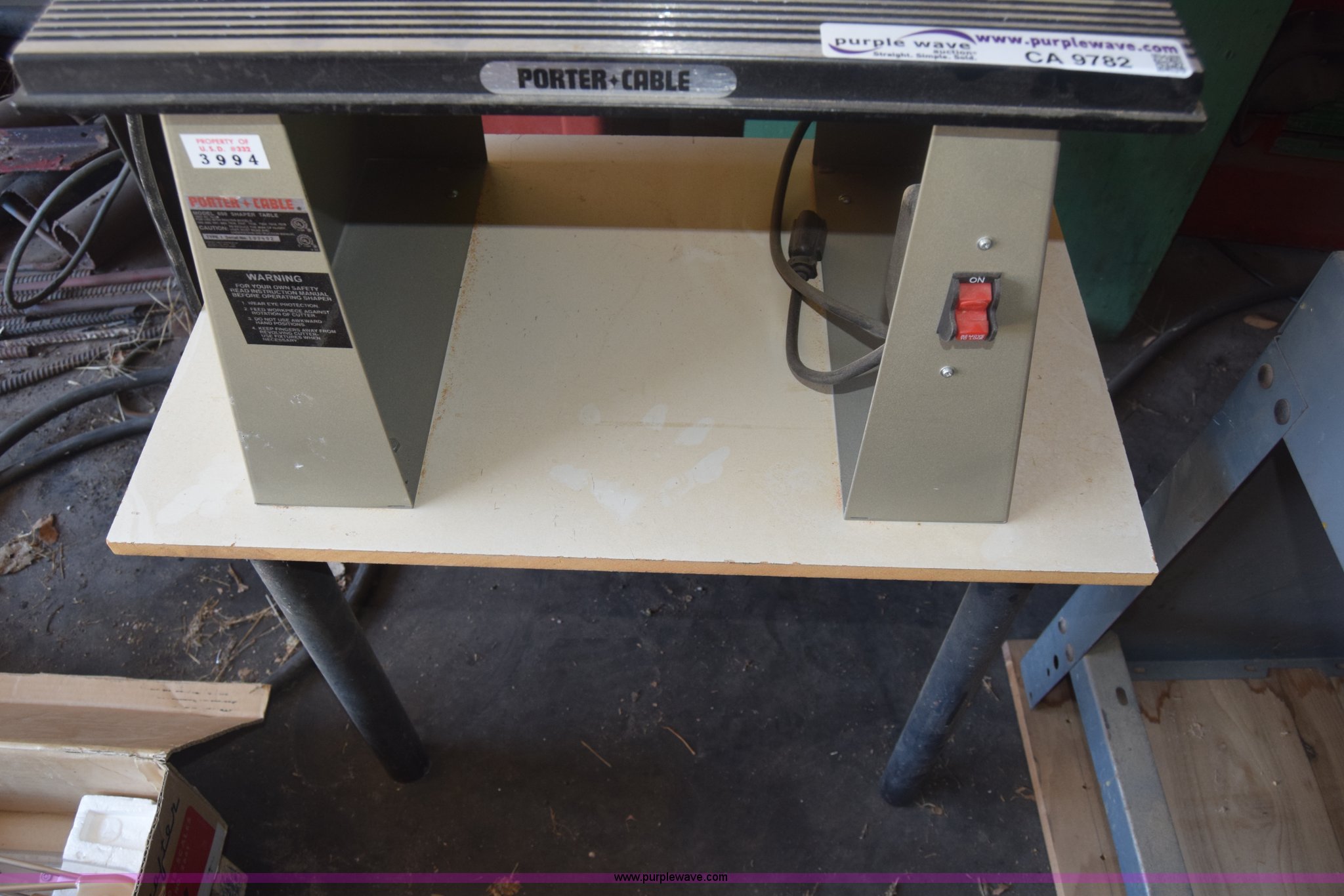 Porter Cable shaper table in Cunningham, KS | Item CA9782 sold | Purple ...