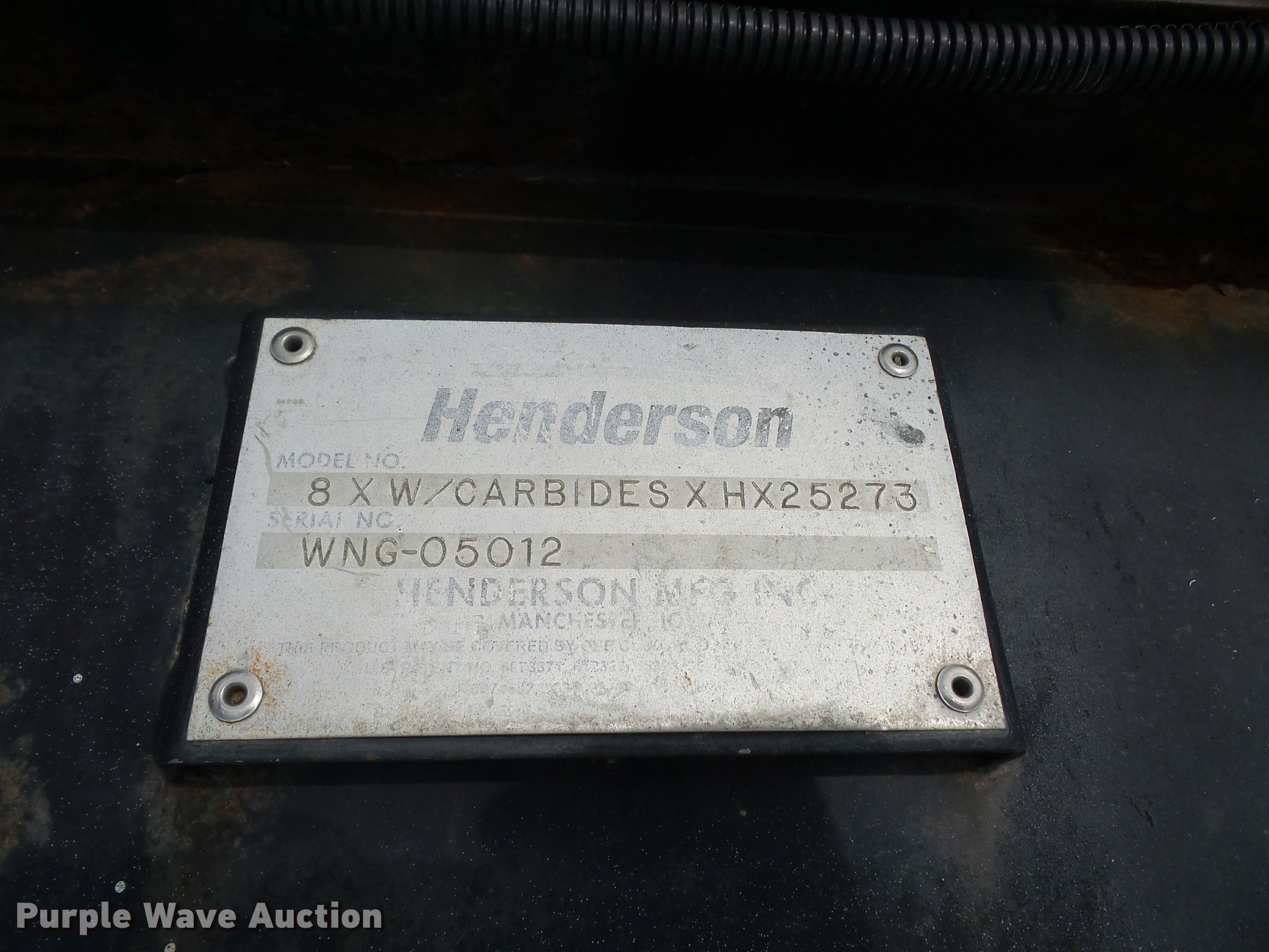 Henderson wing plow in Topeka, KS | Item K3539 sold | Purple Wave