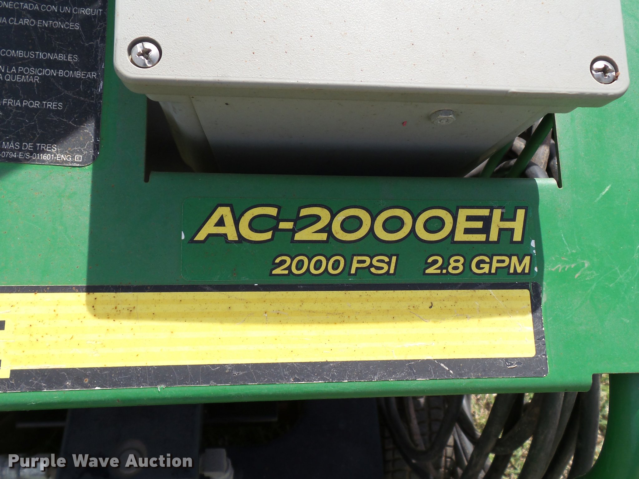 John Deere AC-2000EH pressure washer in Childress, TX | Item BZ9210 ...