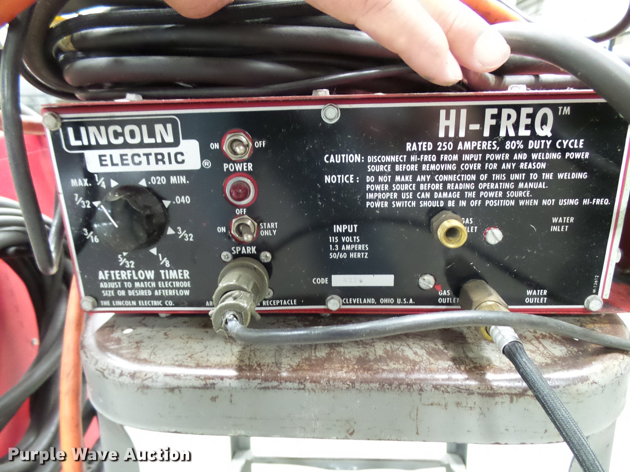 Lincoln Hi-Freq TIG head unit in Arkansas City, KS | Item L3474 sold ...