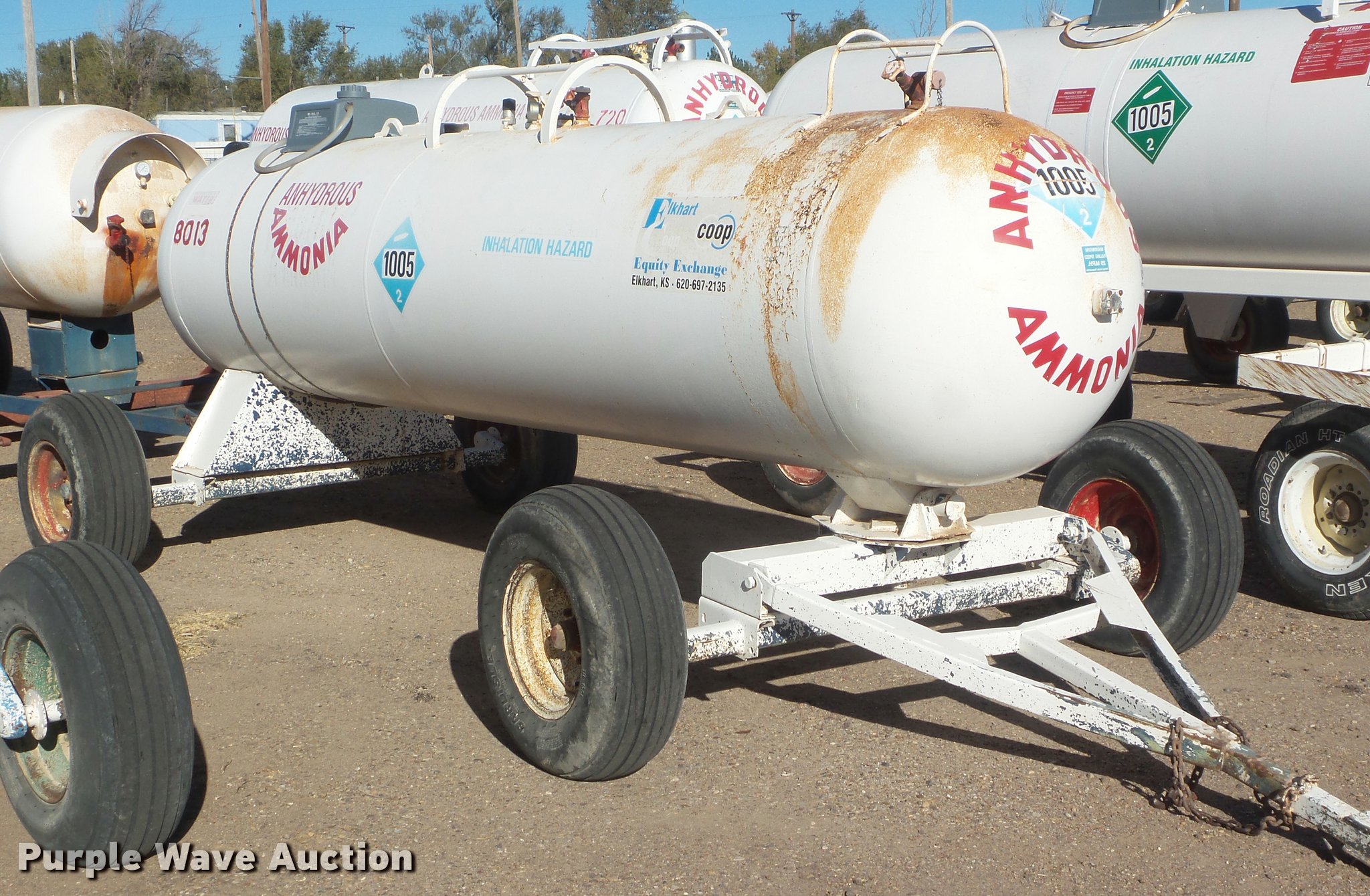 Anhydrous ammonia tank in Elkhart, KS | Item DB3686 sold | Purple Wave