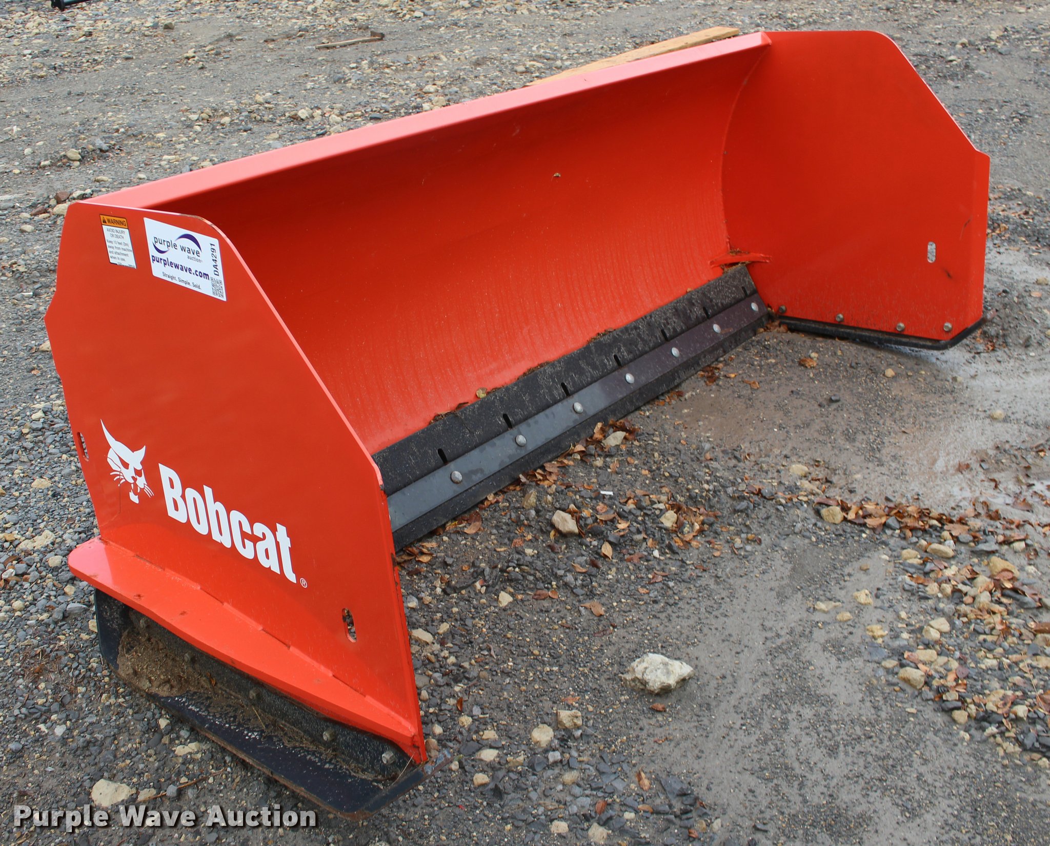 Bobcat skid steer snow plow in Andover, KS | Item DA4291 sold | Purple Wave