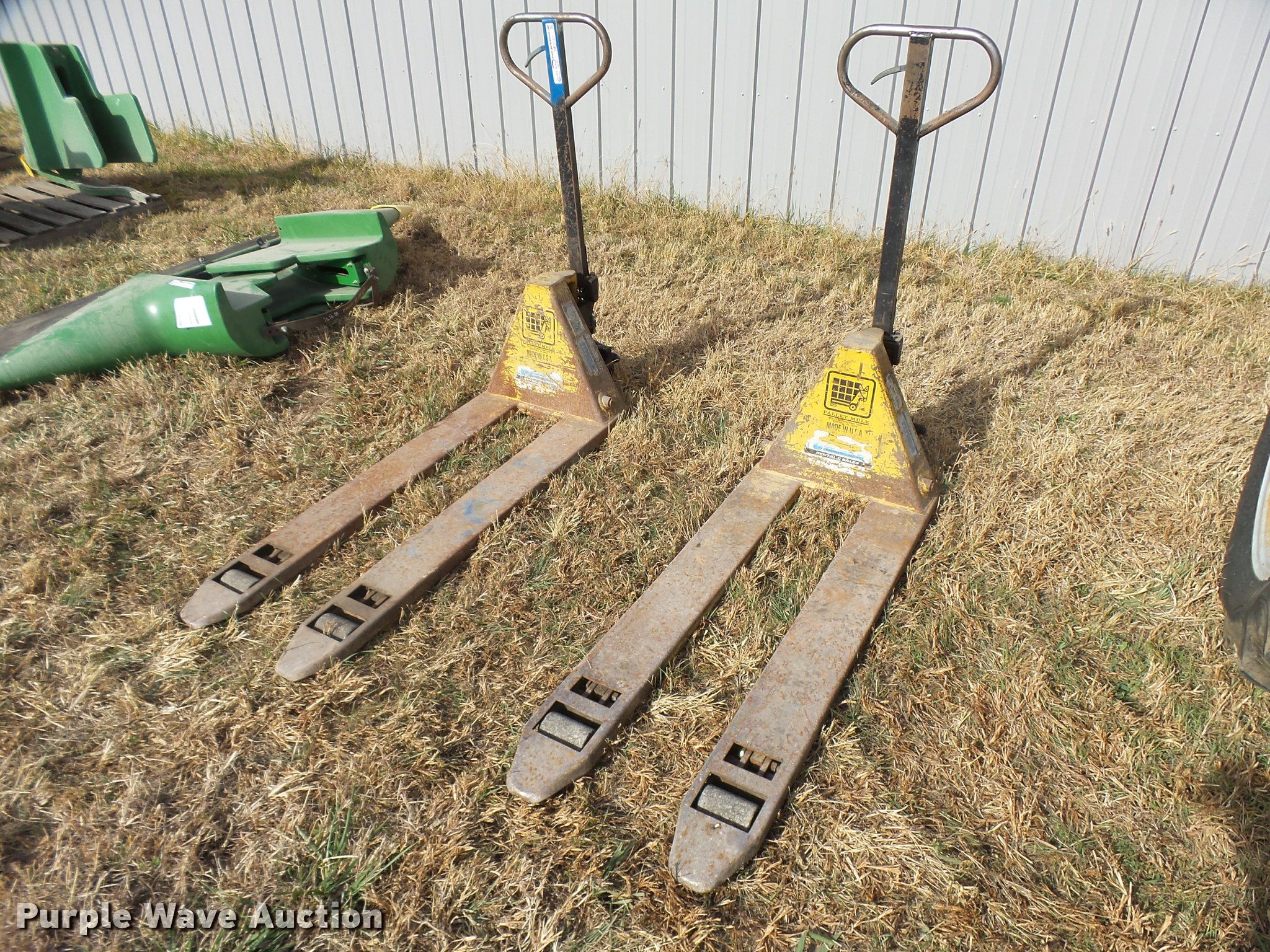 (2) Pallet Mule pallet jacks in Buhler, KS | Item DF9101 sold | Purple Wave