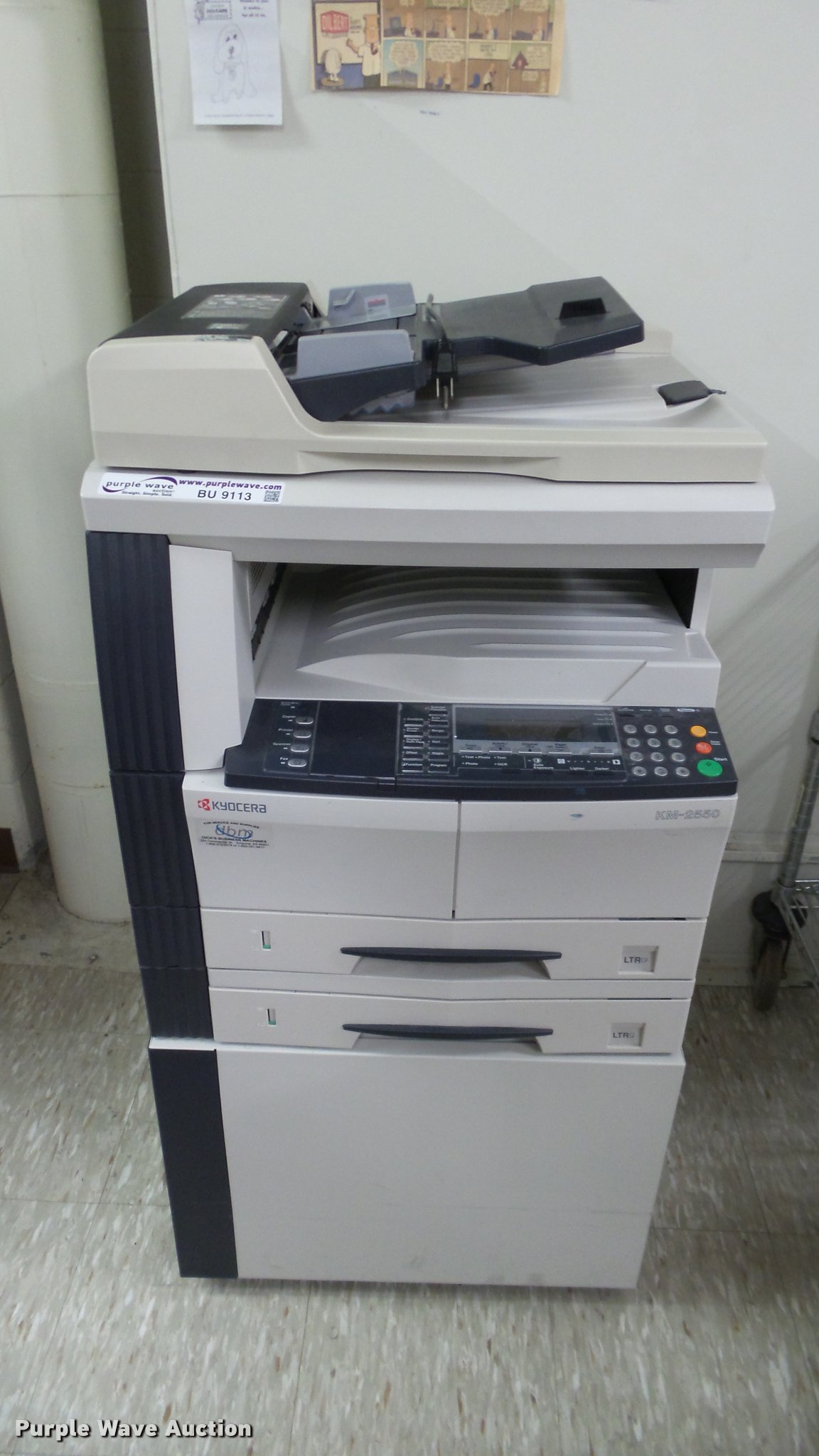 2004 Kyocera KM2550 copier in Emporia, KS | Item BU9113 sold | Purple Wave