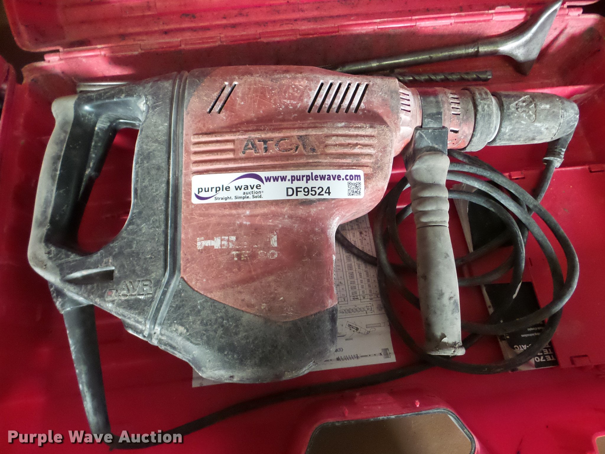 Hilti TE80 combihammer in Wichita, KS | Item DF9524 sold | Purple Wave