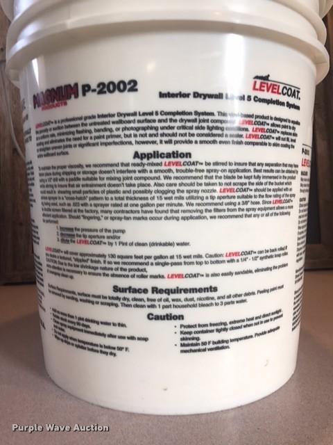 (400) five gallon buckets of Magnum Level Coat sheetrock primer in ...