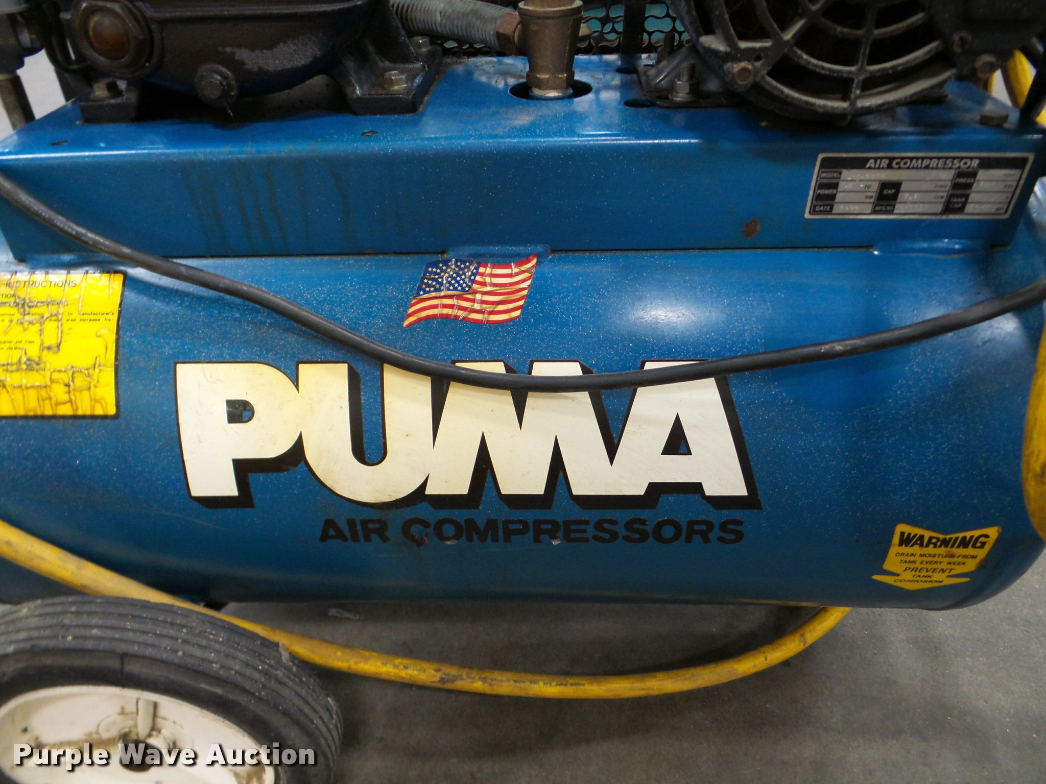 Puma PK5020 air compressor in Topeka, KS | Item DA1918 sold | Purple Wave