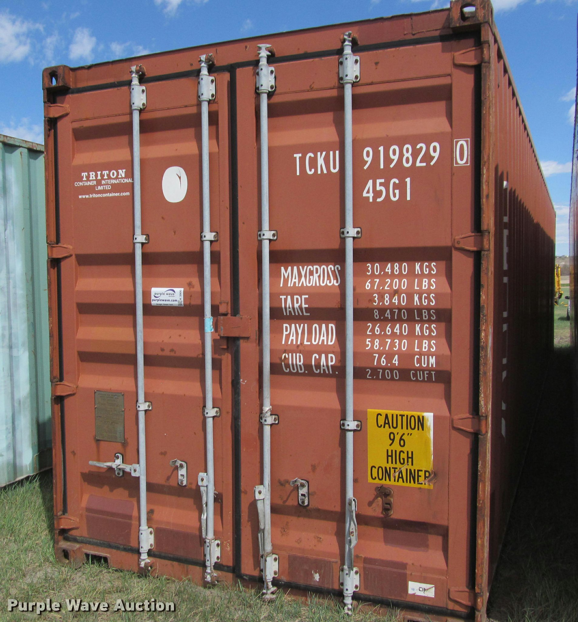 2003 Triton HC40/03B shipping container in Fort Pierre, SD | Item K3900 ...
