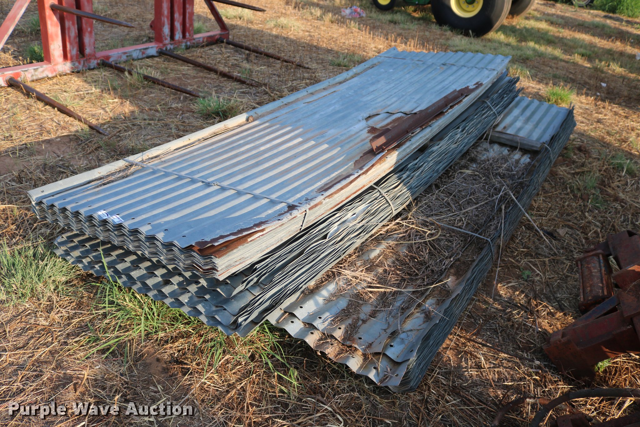 (60) sheets of tin siding in Capron, OK | Item DG9866 sold | Purple Wave