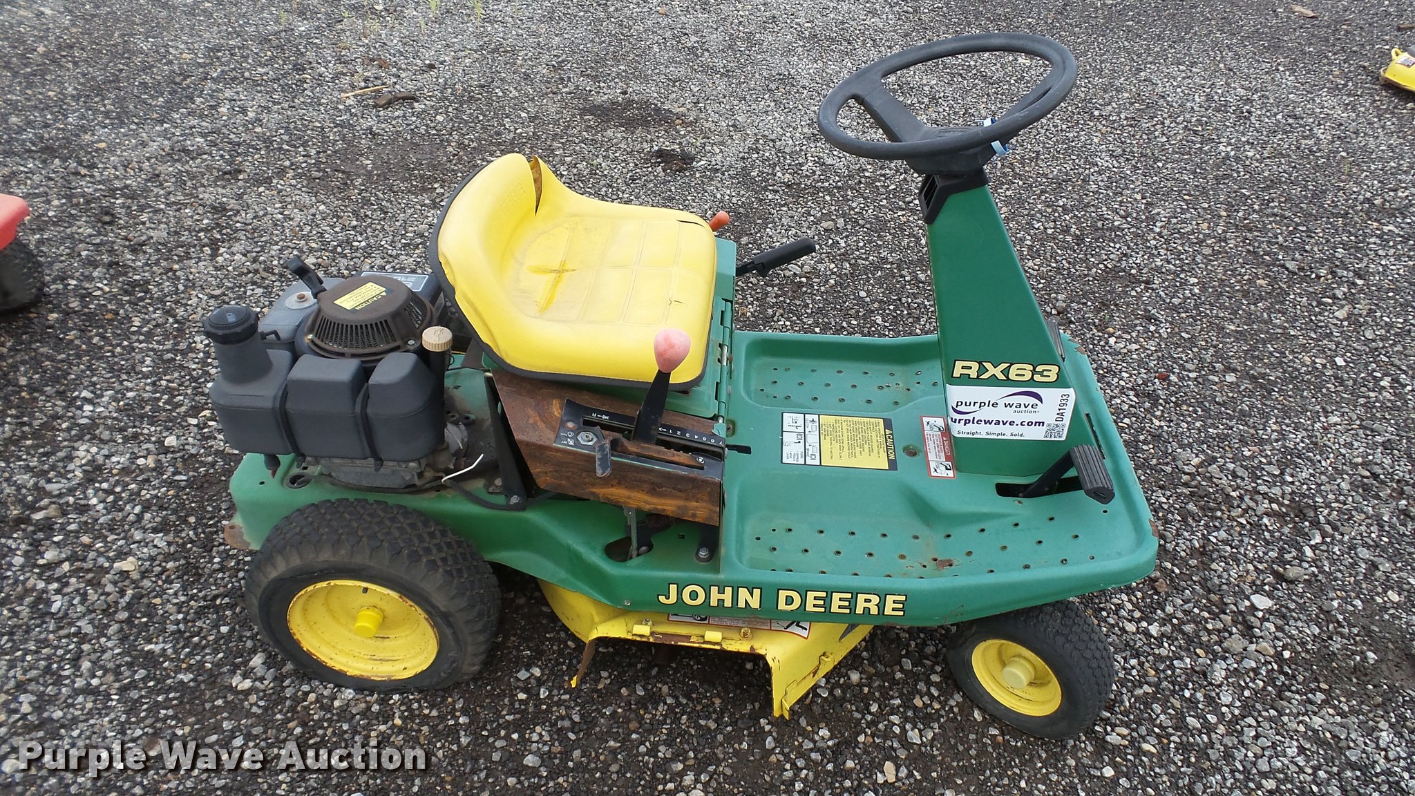 1989 John Deere RX63 lawn mower in Baldwin City, KS | Item DA1933 sold ...