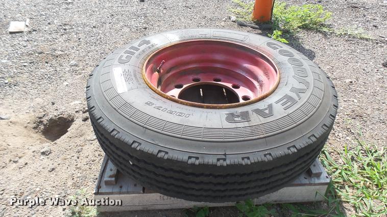 Goodyear G114 10R17.5 tire in Wichita, KS | Item DL9922 sold | Purple Wave