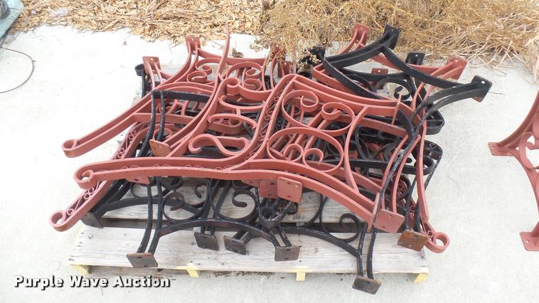 (5) steel bench support sets in Wichita, KS | Item DR9264 sold | Purple ...