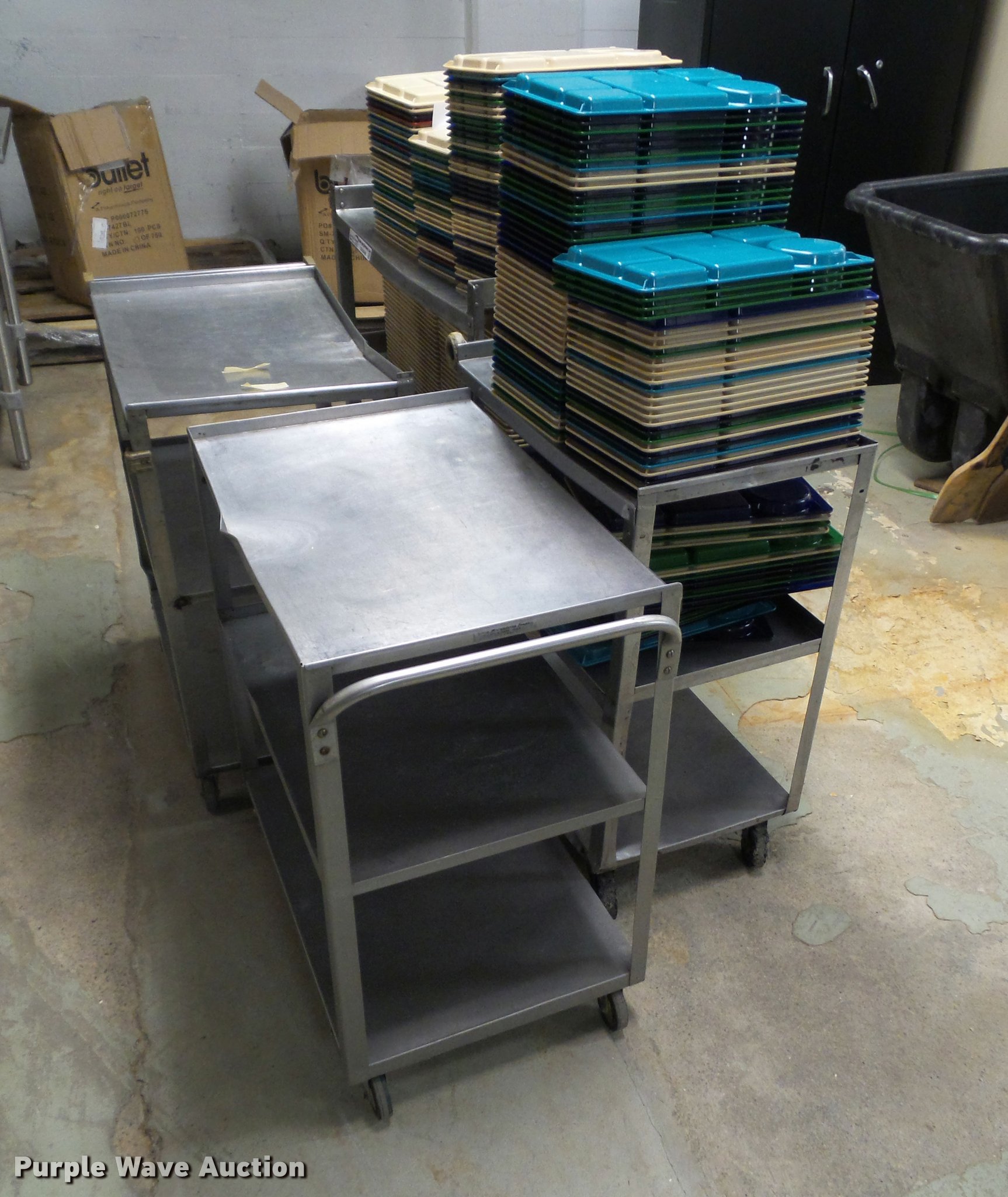 (4) stainless steel carts in Des Moines, IA | Item DH9449 sold | Purple ...