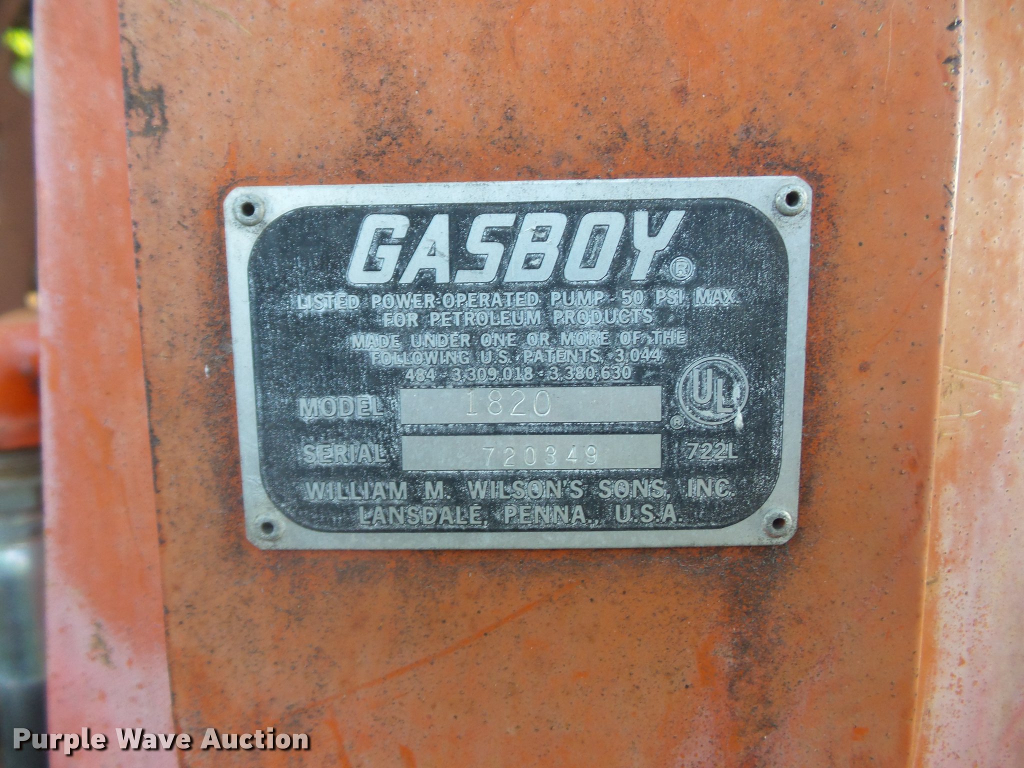 Gasboy 1820 fuel pump in Kansas City, MO | Item DD2090 sold | Purple Wave