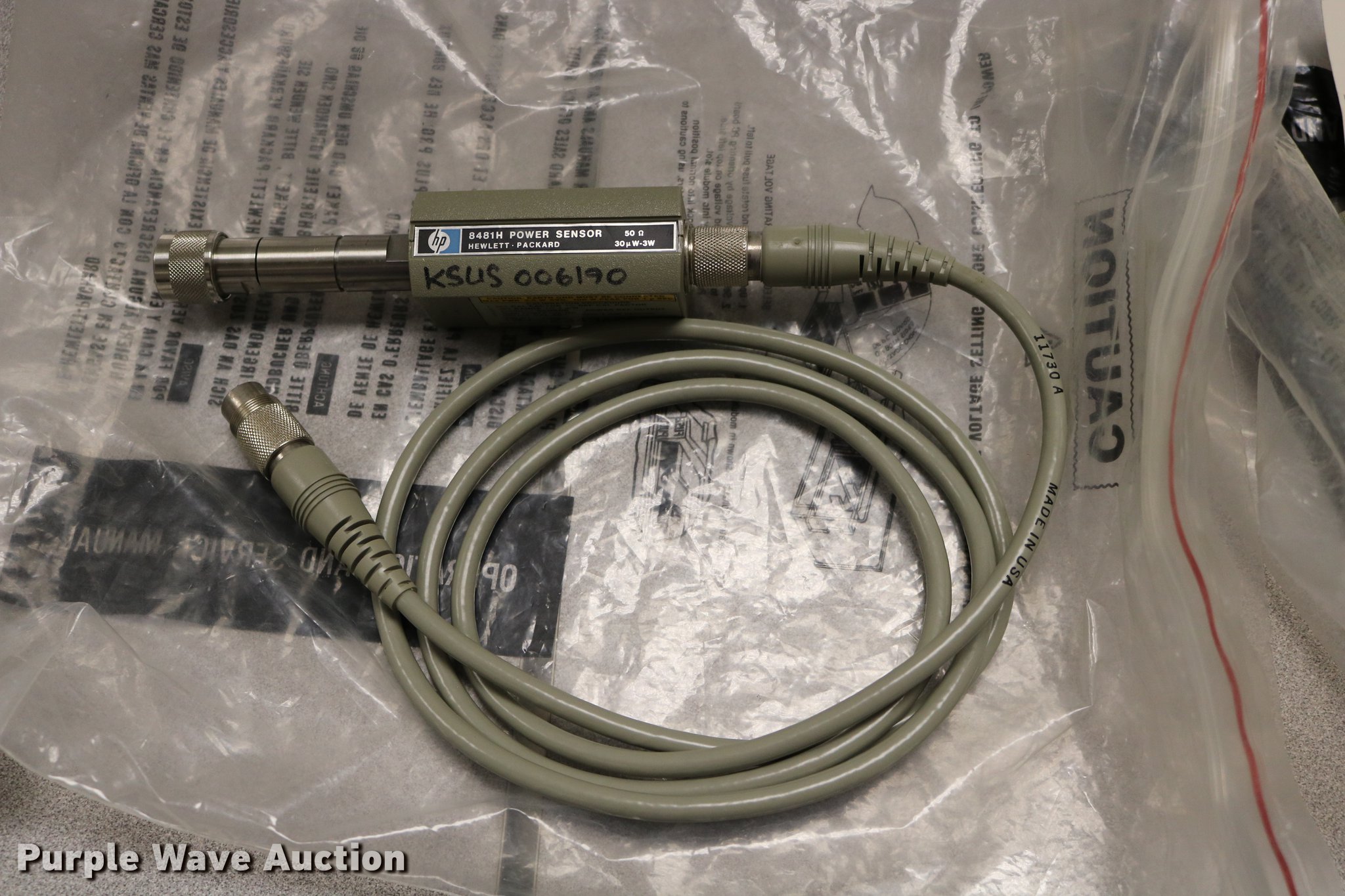 (4) HP 8481H power sensor in Salina, KS | Item DW9912 sold | Purple Wave