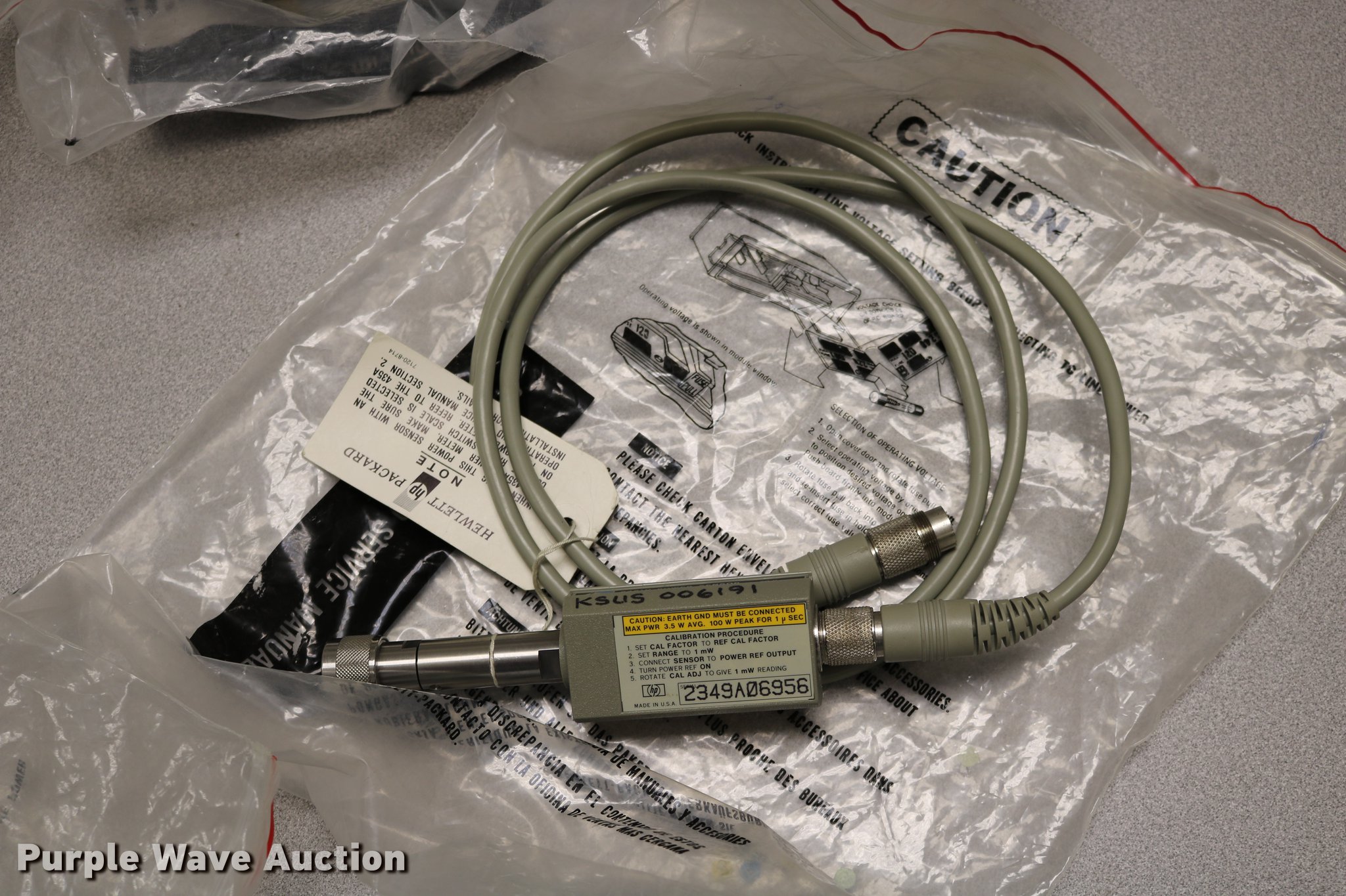 (4) HP 8481H power sensor in Salina, KS | Item DW9912 sold | Purple Wave