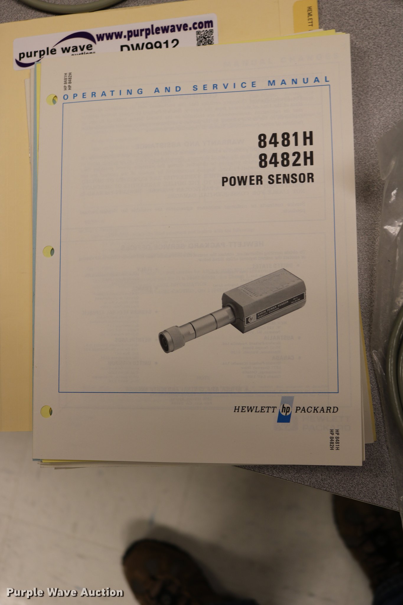 (4) HP 8481H power sensor in Salina, KS | Item DW9912 sold | Purple Wave