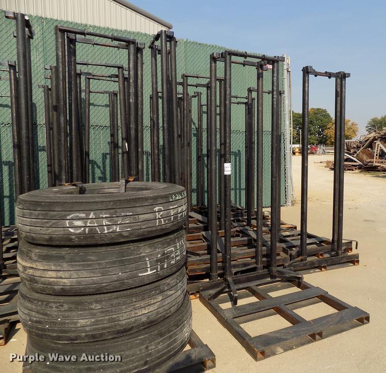 (2) tire racks in Dubuque, IA | Item DC4858 sold | Purple Wave