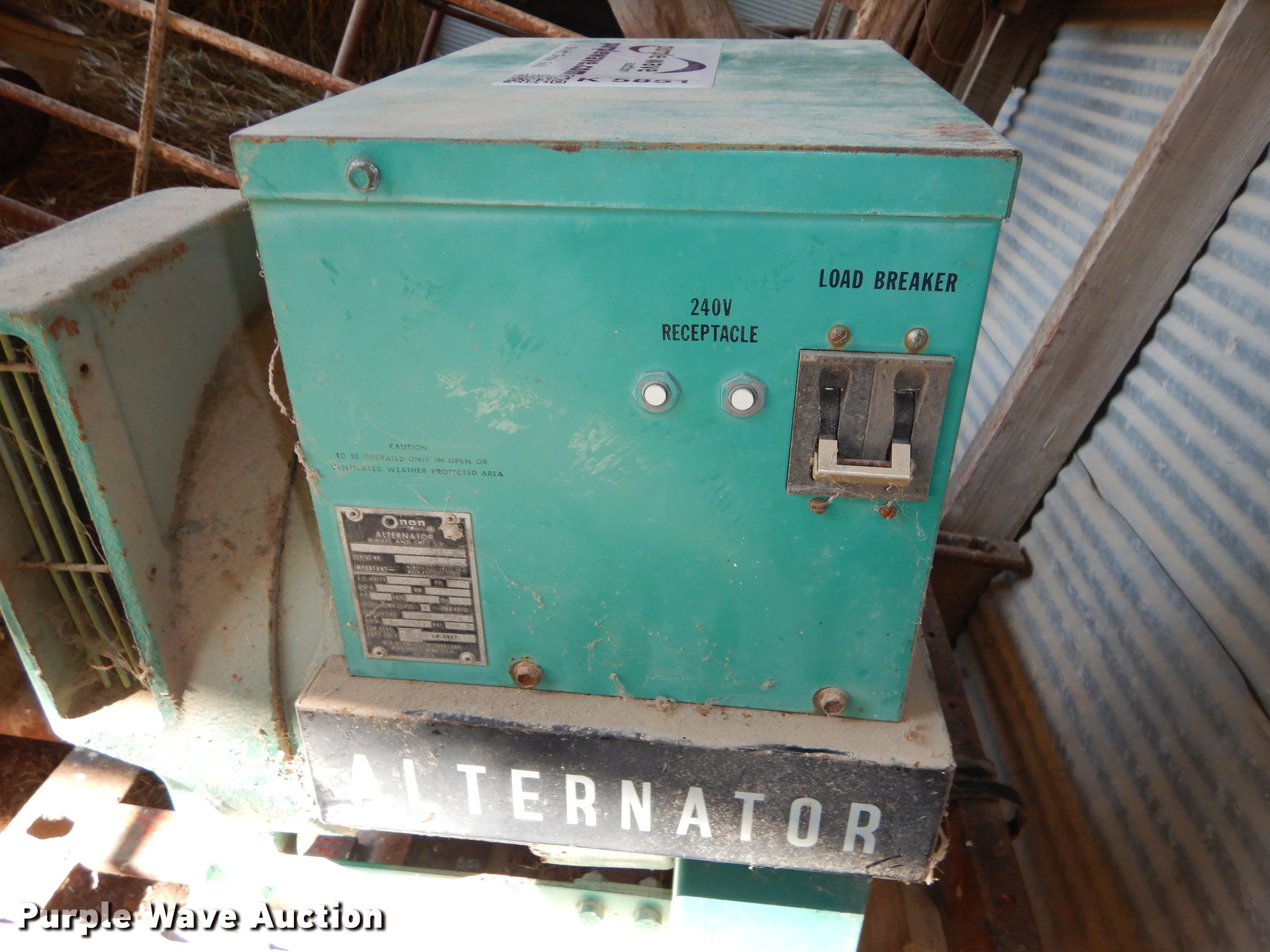 Onan PTO driven generator in Clay Center, KS | Item K5851 sold | Purple ...