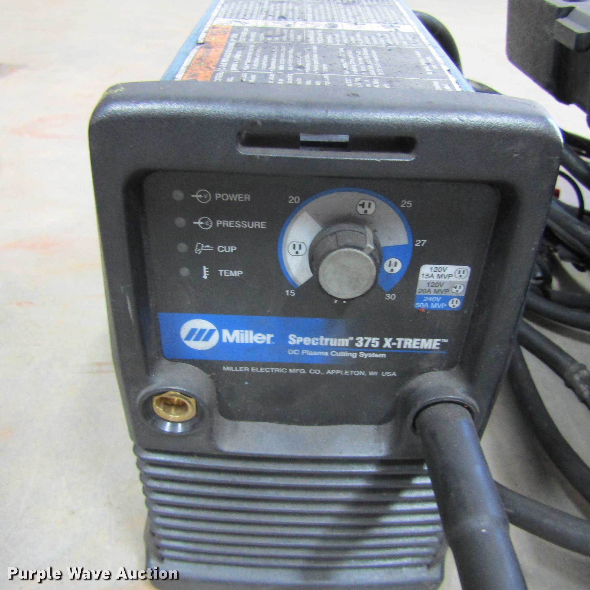 Miller Spectrum 375 Extreme plasma cutter in Karnack, TX | Item AZ9383 ...