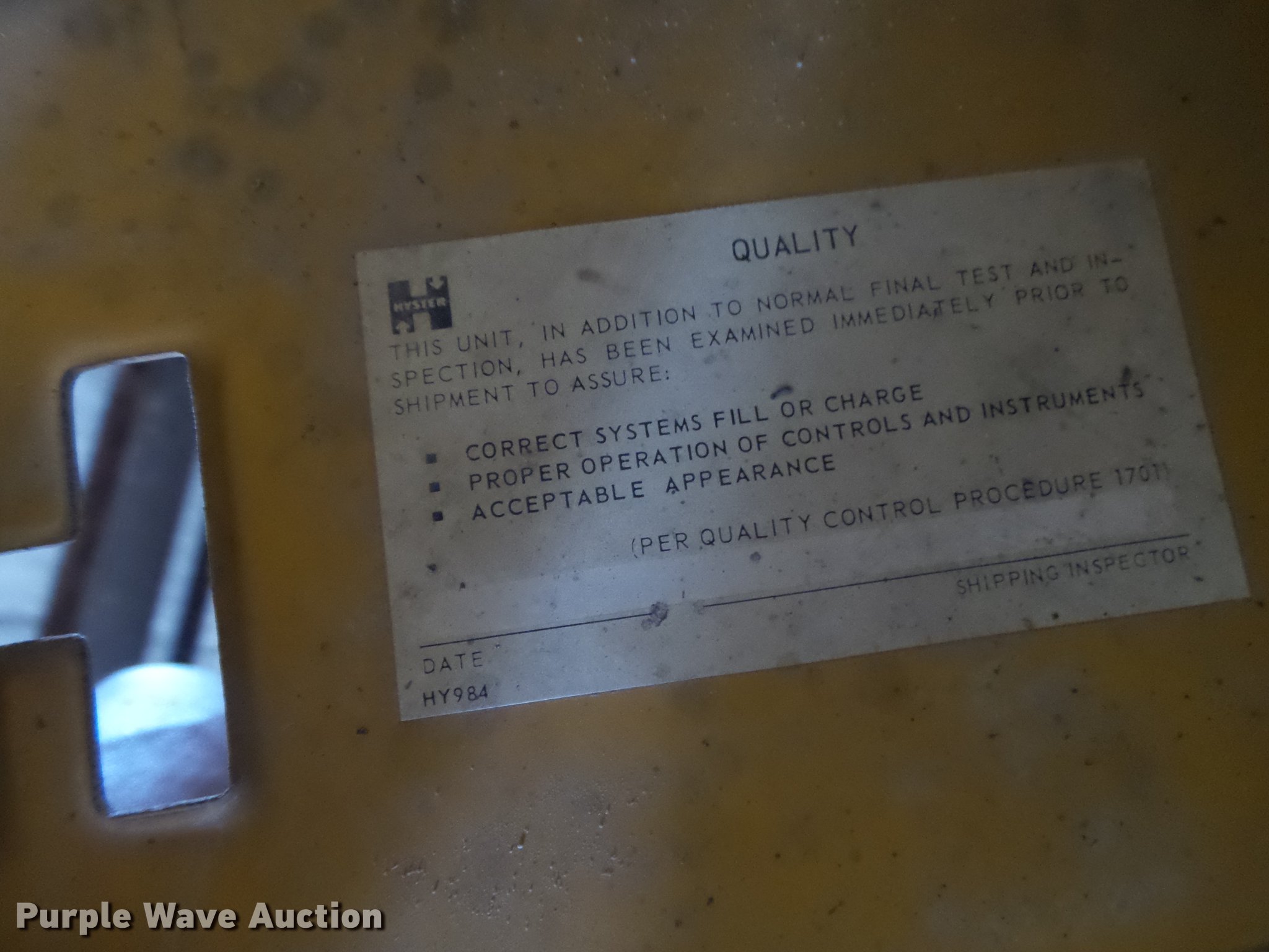 Hyster 194A forklift in Cabool, MO | Item DS9673 sold | Purple Wave